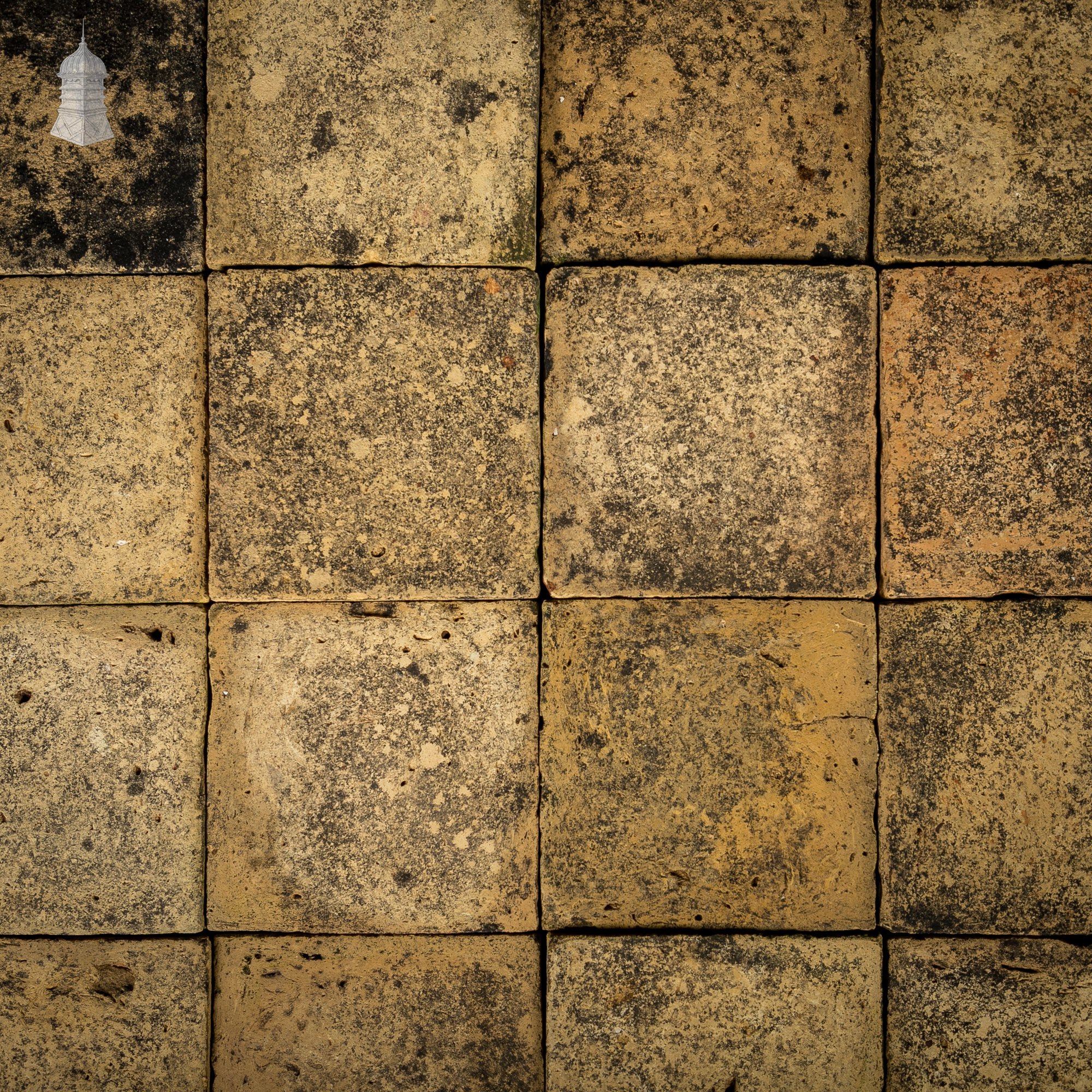 Pamment Floor Tiles, 9” x 9” Buff Pamments, Batch of 151 - 7.9 Square ...