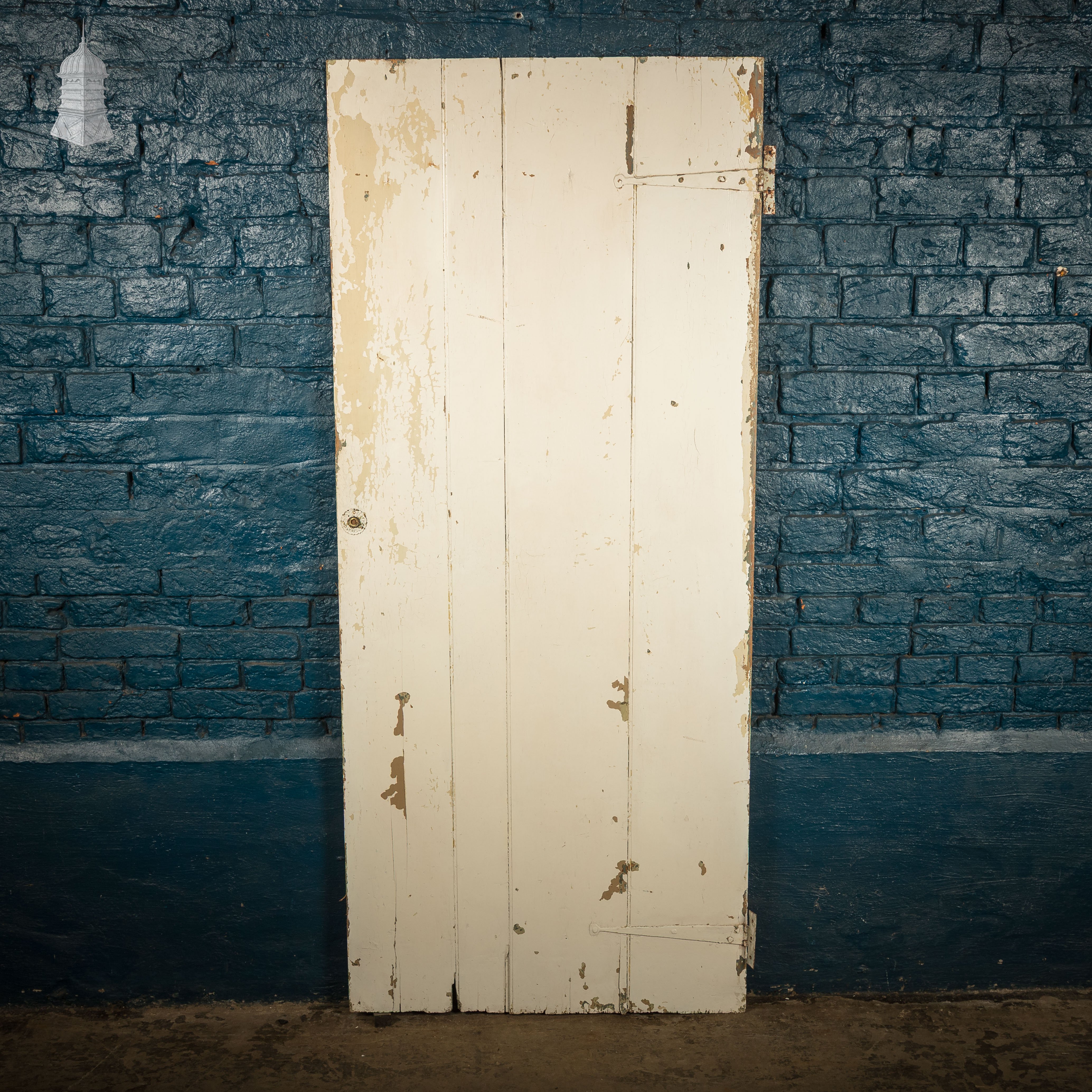 Plank & Ledge Door, White Painted Beadboard | Norfolk Reclamation