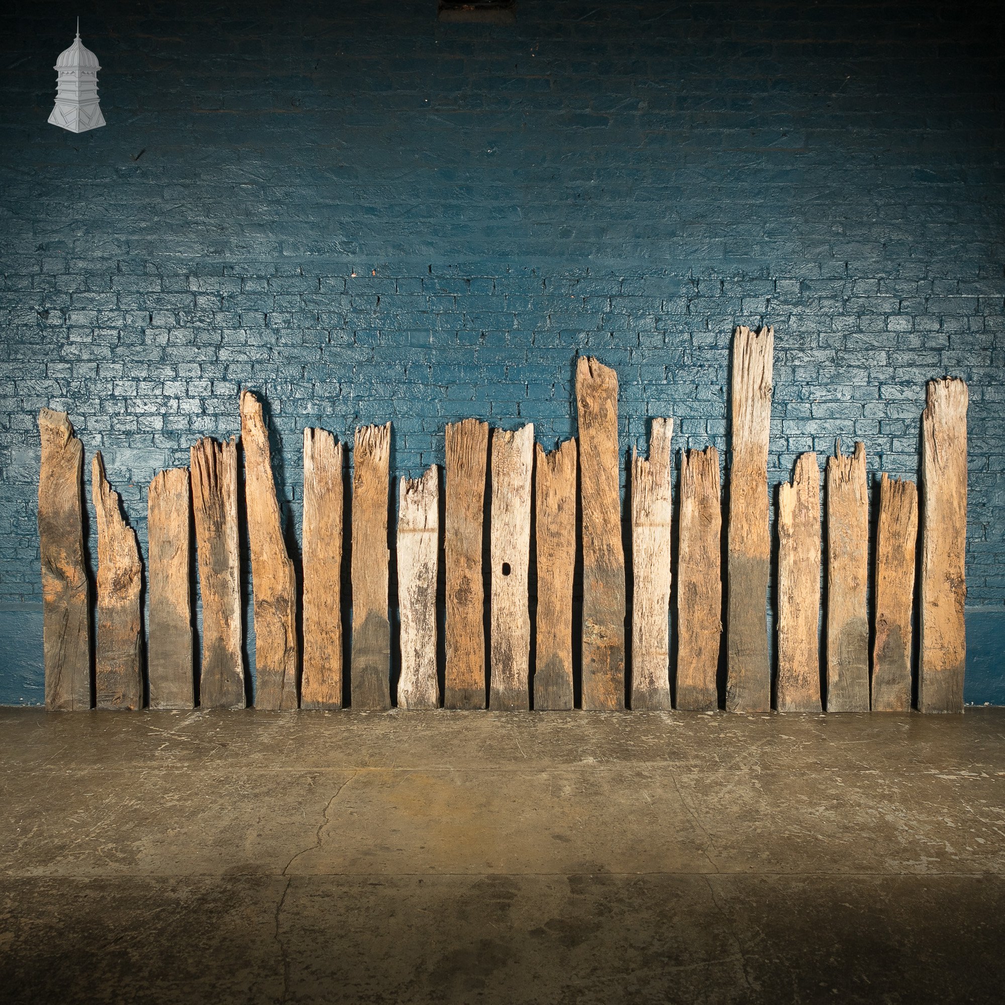 Distressed Oak Pilings, Weathered Natural Finish, 50 pieces - 15 Sq m ...