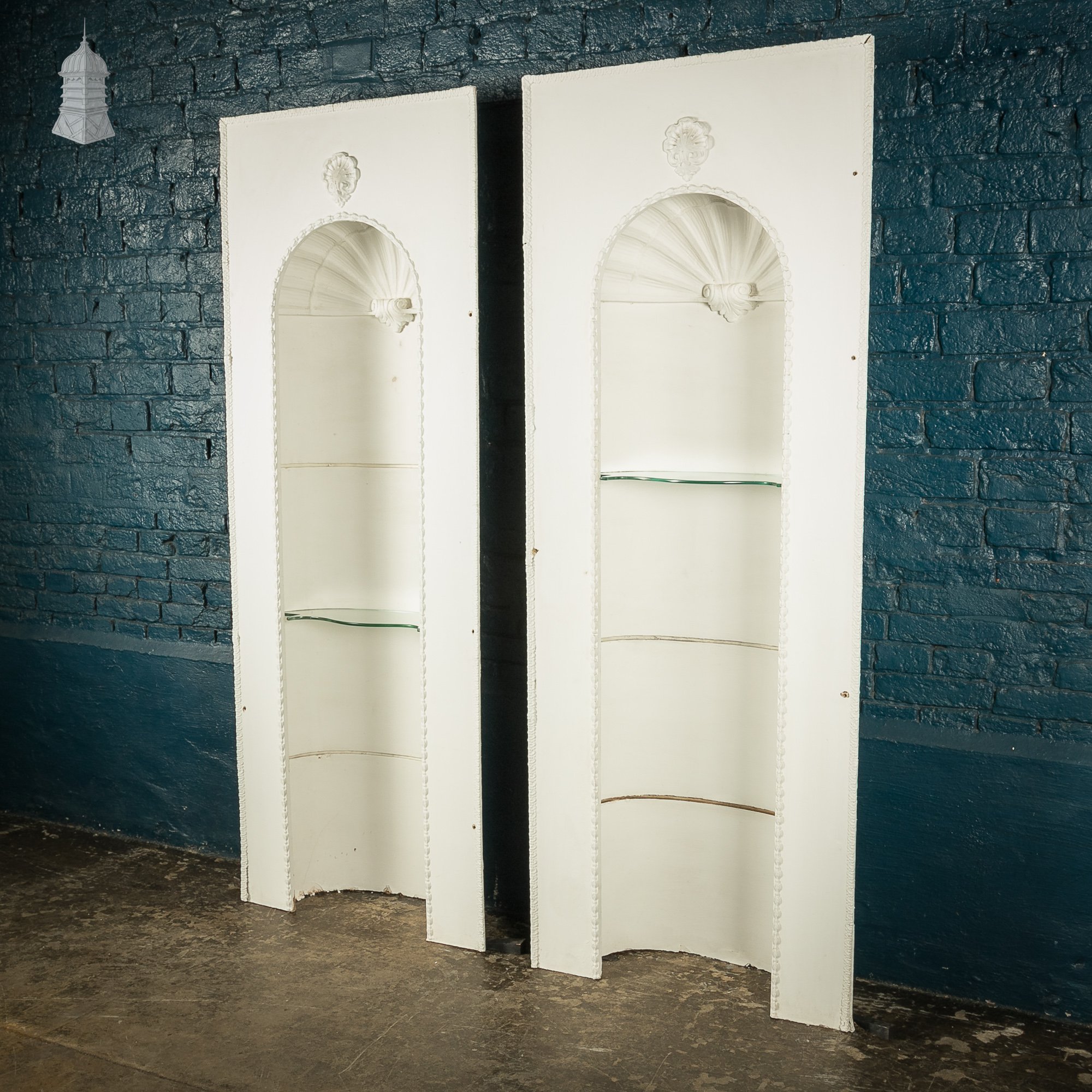 Pair of Early 20th C White Plaster Niche Alcove Shelves | Norfolk ...
