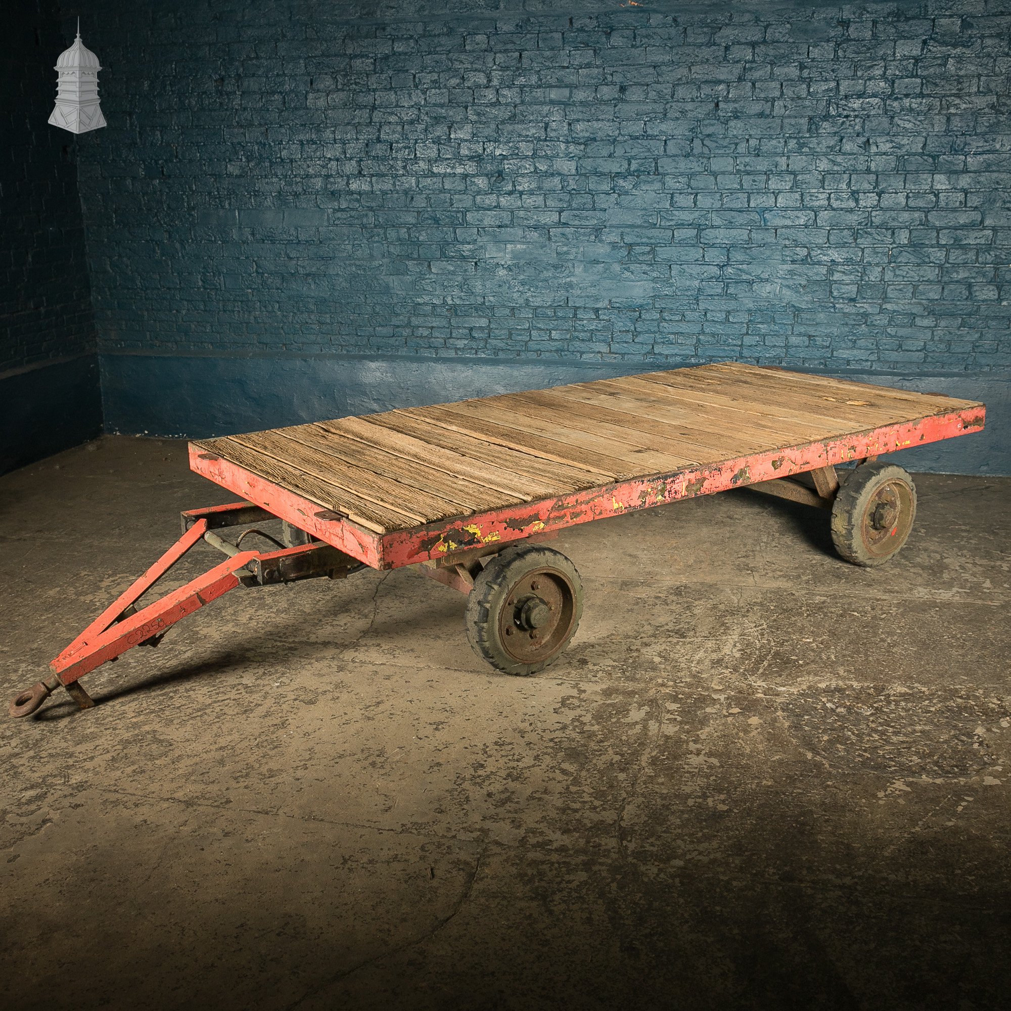 9 Foot Long Double Axel Front Steer Flatbed Farm Trailer | Norfolk ...