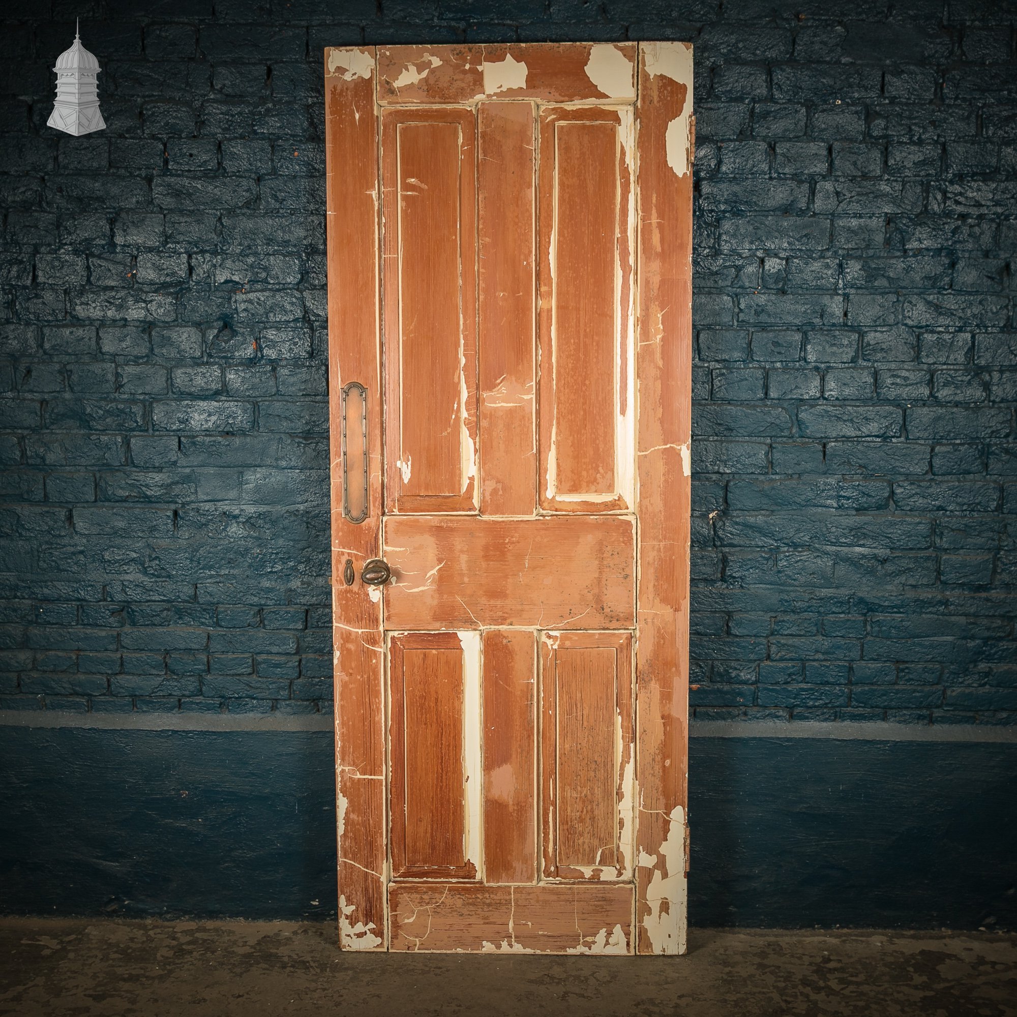 Moulded 4-Panel Door with a Distressed Finish | Norfolk Reclamation