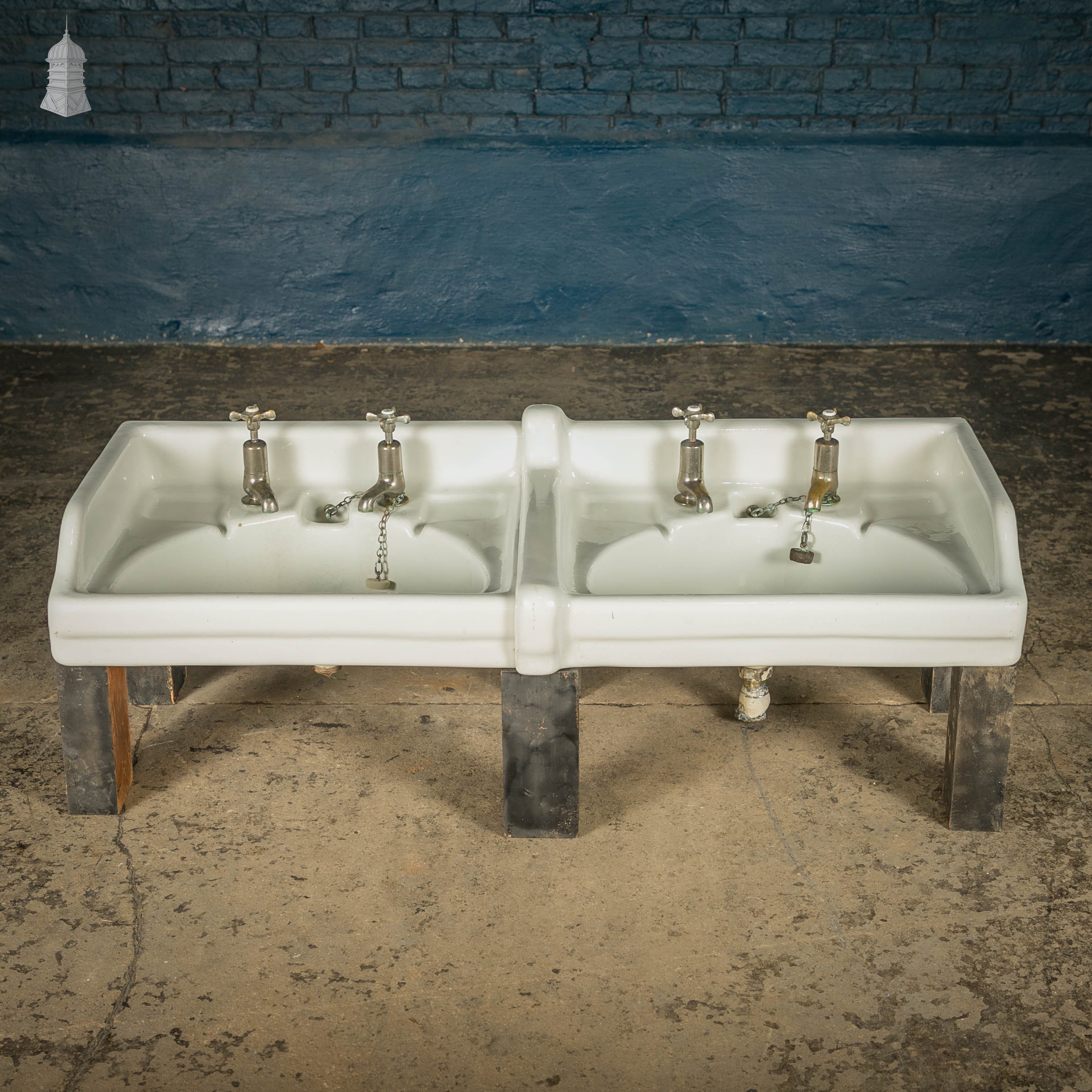 Interlocking Wash Basins, His and Hers Deco Sinks, Pair | Norfolk ...
