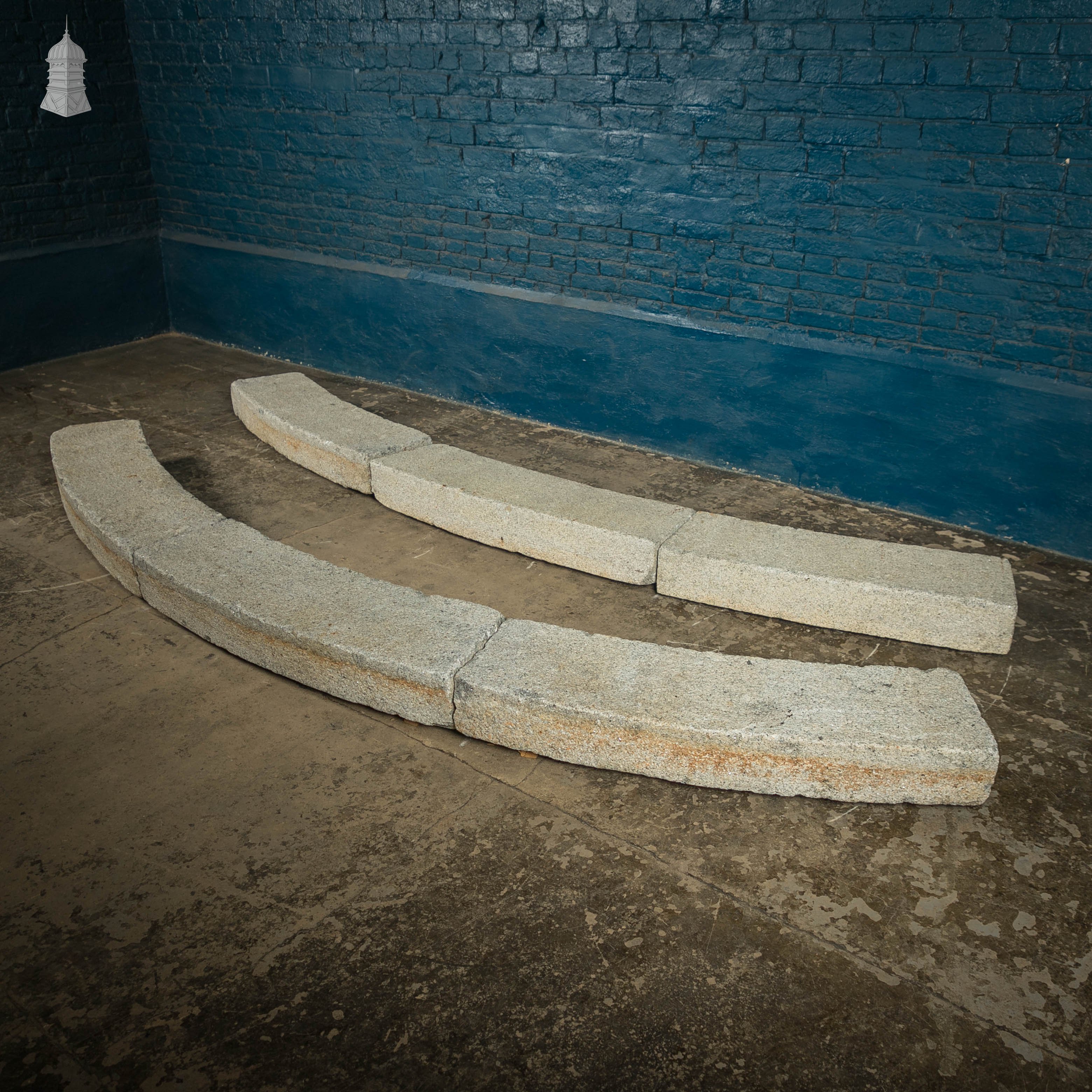 Curved Granite Kerb Stones, Batch of 6 - A Run of 6.5 Metres | Norfolk ...