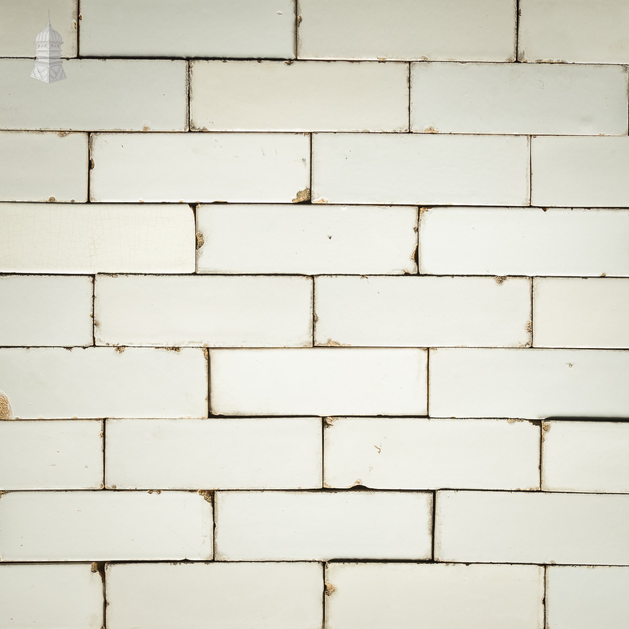 Batch of 97 White Glazed Bricks | Norfolk Reclamation