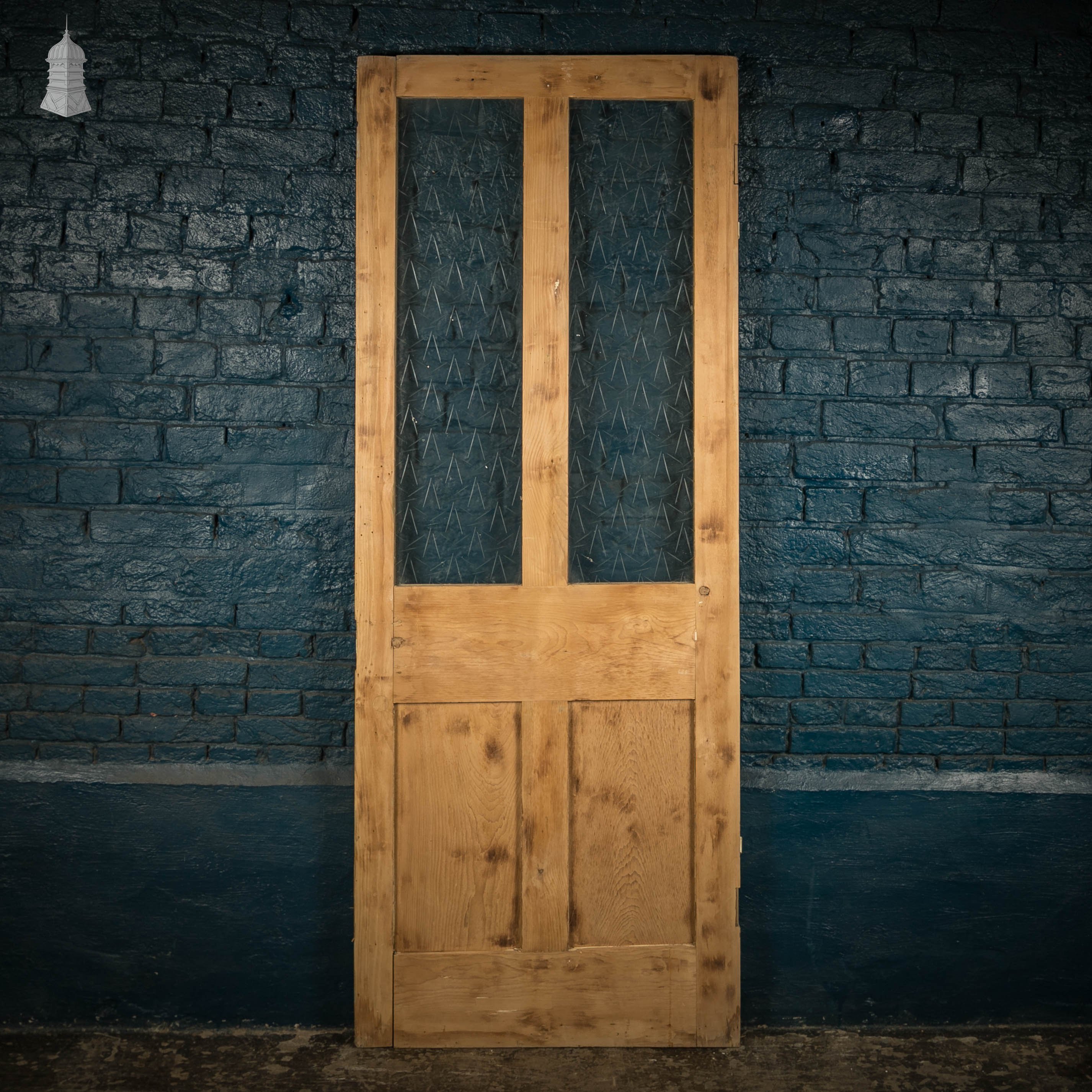 Victorian Glazed Door, Half Glazed with ‘Frostlyte’ Style Textured ...