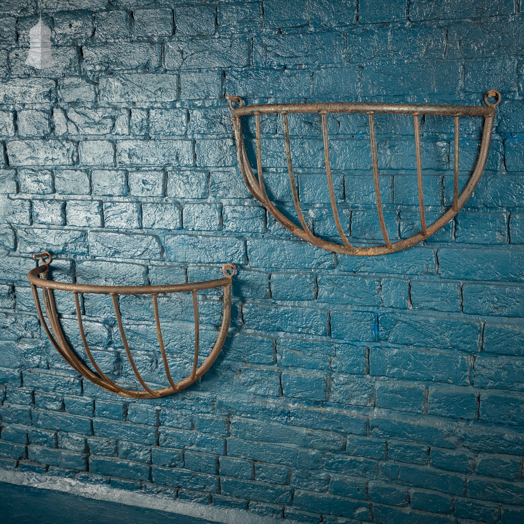 Pair of Wrought Iron Hay Baskets | Norfolk Reclamation