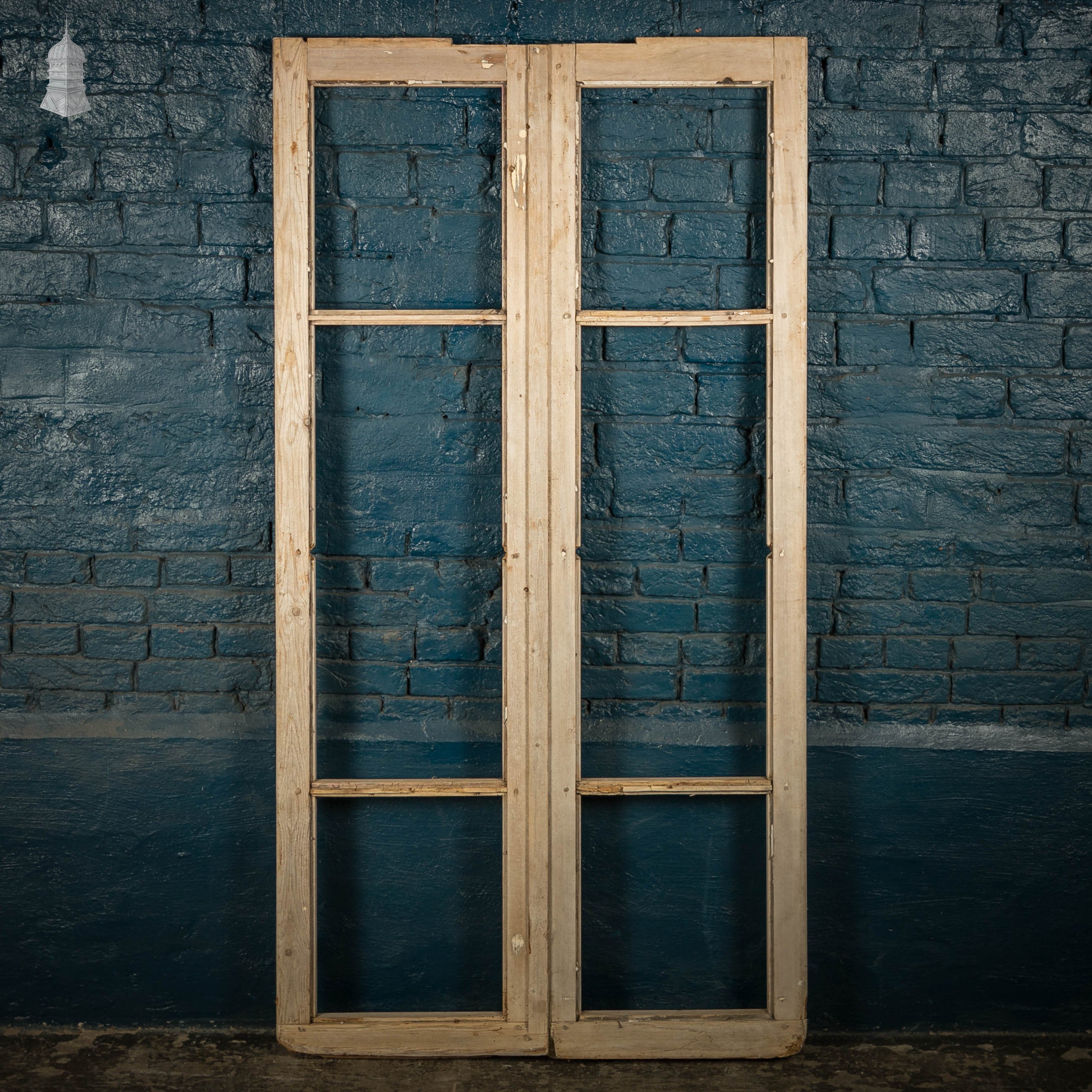 Victorian Window Shutters, With Horizontal Glazing Bars, Pine Pair ...