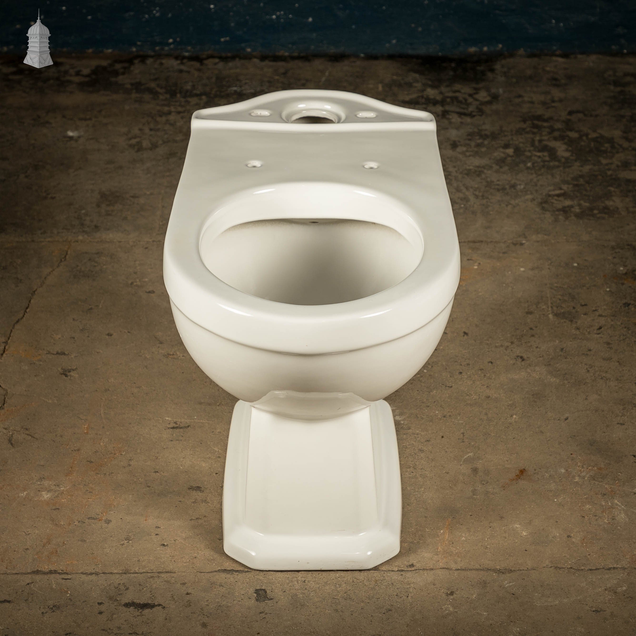 Deco Toilet Pan, White Glazed Ceramic | Norfolk Reclamation