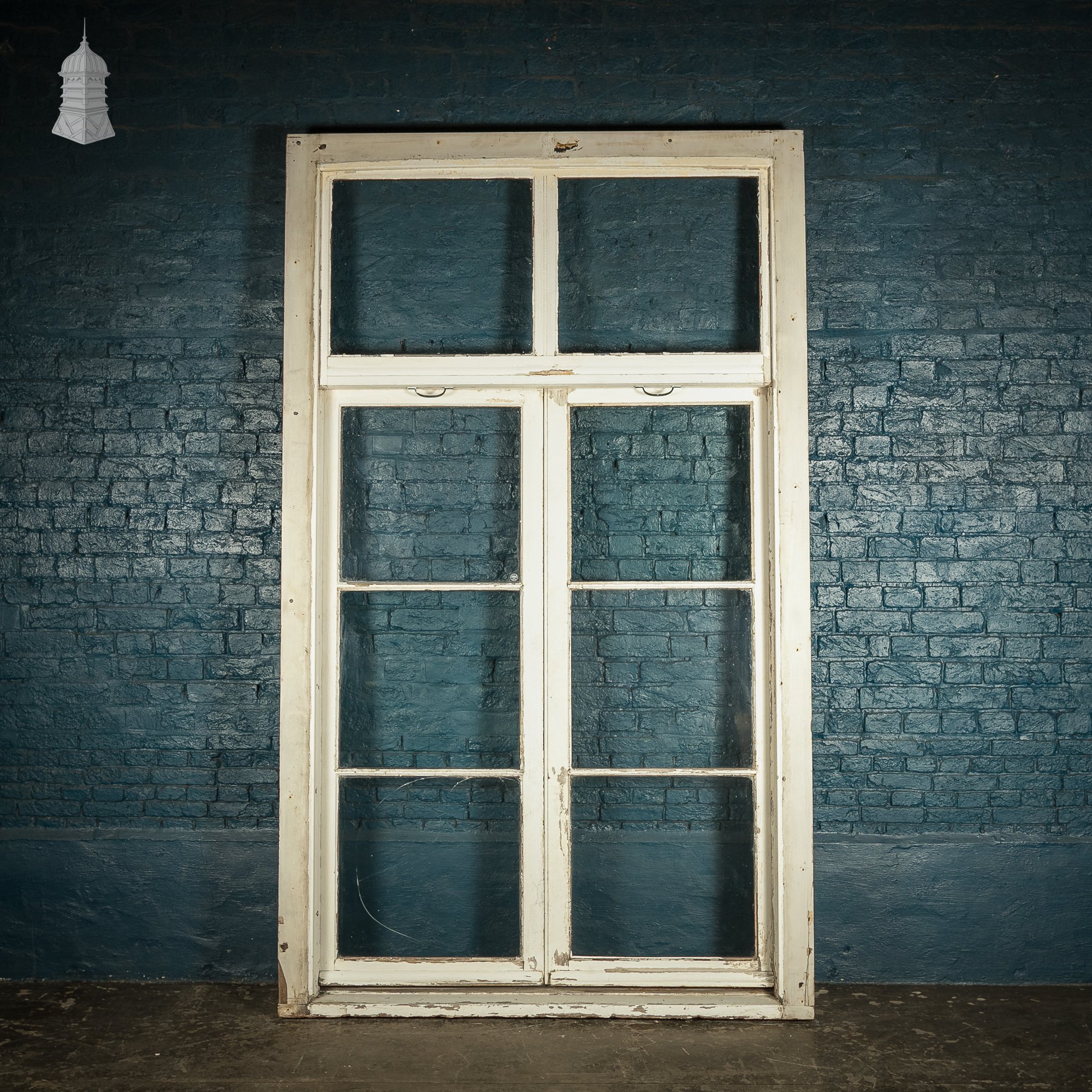 Hardwood French Doors, 9ft High, with Overhead Sliding Sash Window ...
