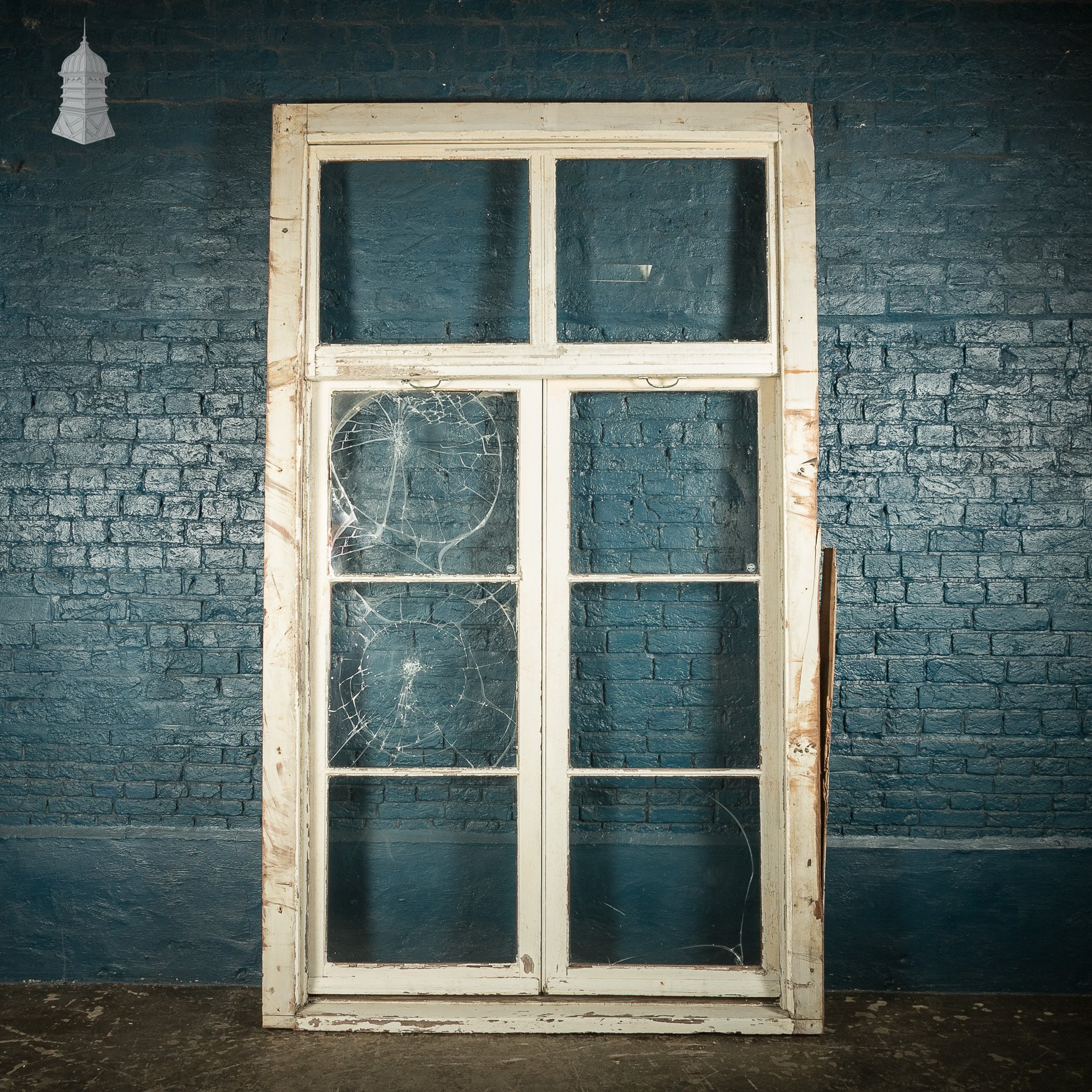 Hardwood French Doors, 9ft High, with Overhead Sliding Sash Window ...