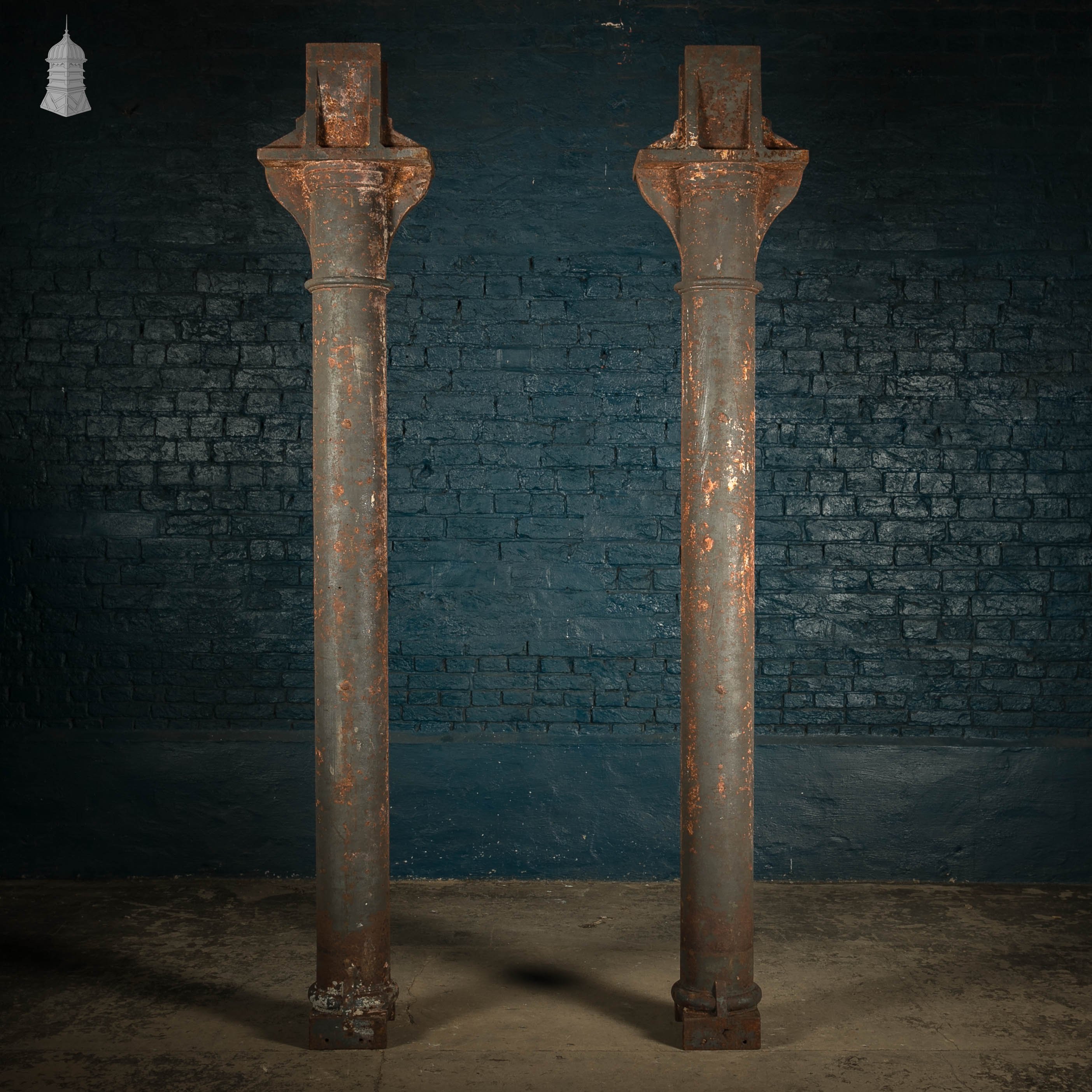 Cast Iron Columns, 8ft Pair | Norfolk Reclamation