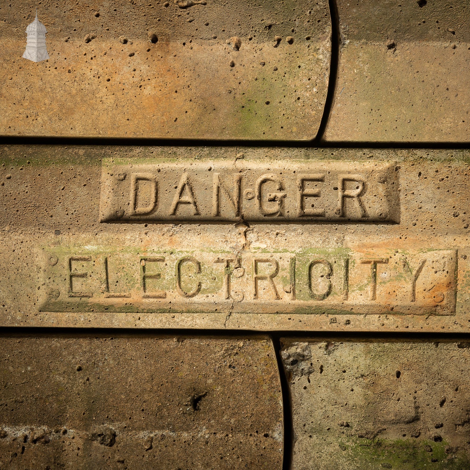 Danger Electricity Marker Bricks, Batch of 14 - A Run of 12.5 Metres ...