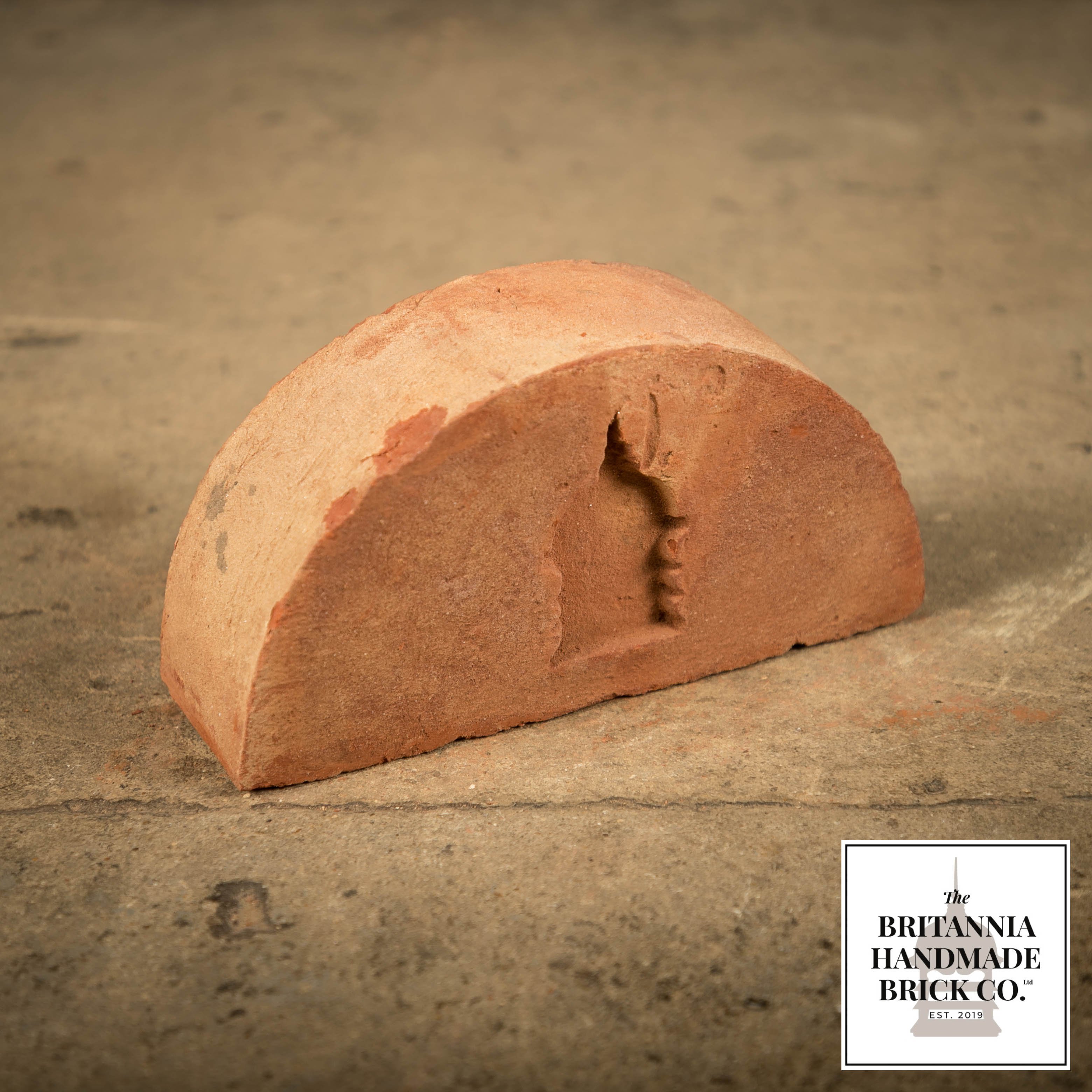 2 3/4" Half Round Handmade Red Coping Brick, Period Style Wall Copings ...