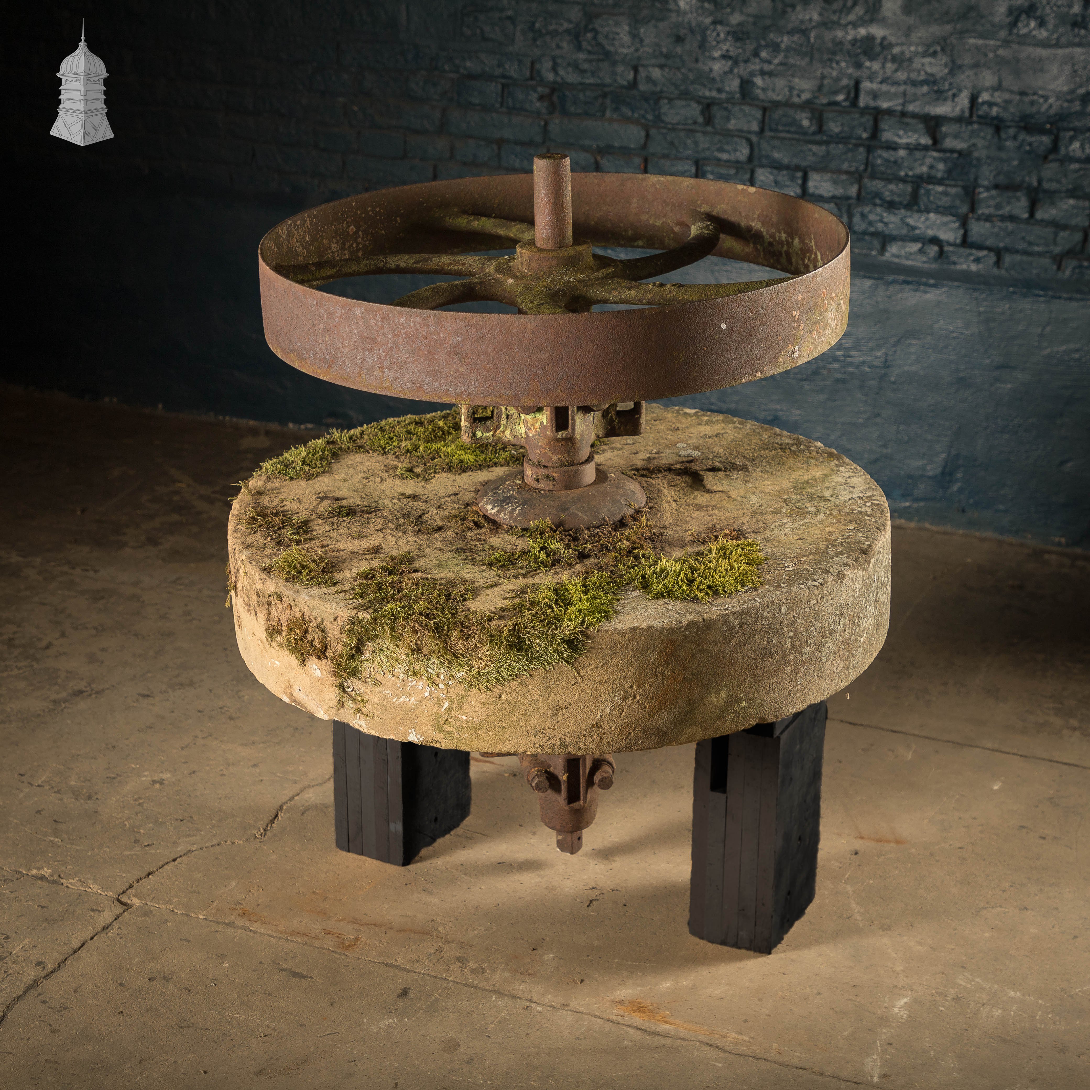 Bygone Grind Stone, Central Belt Drive | Norfolk Reclamation