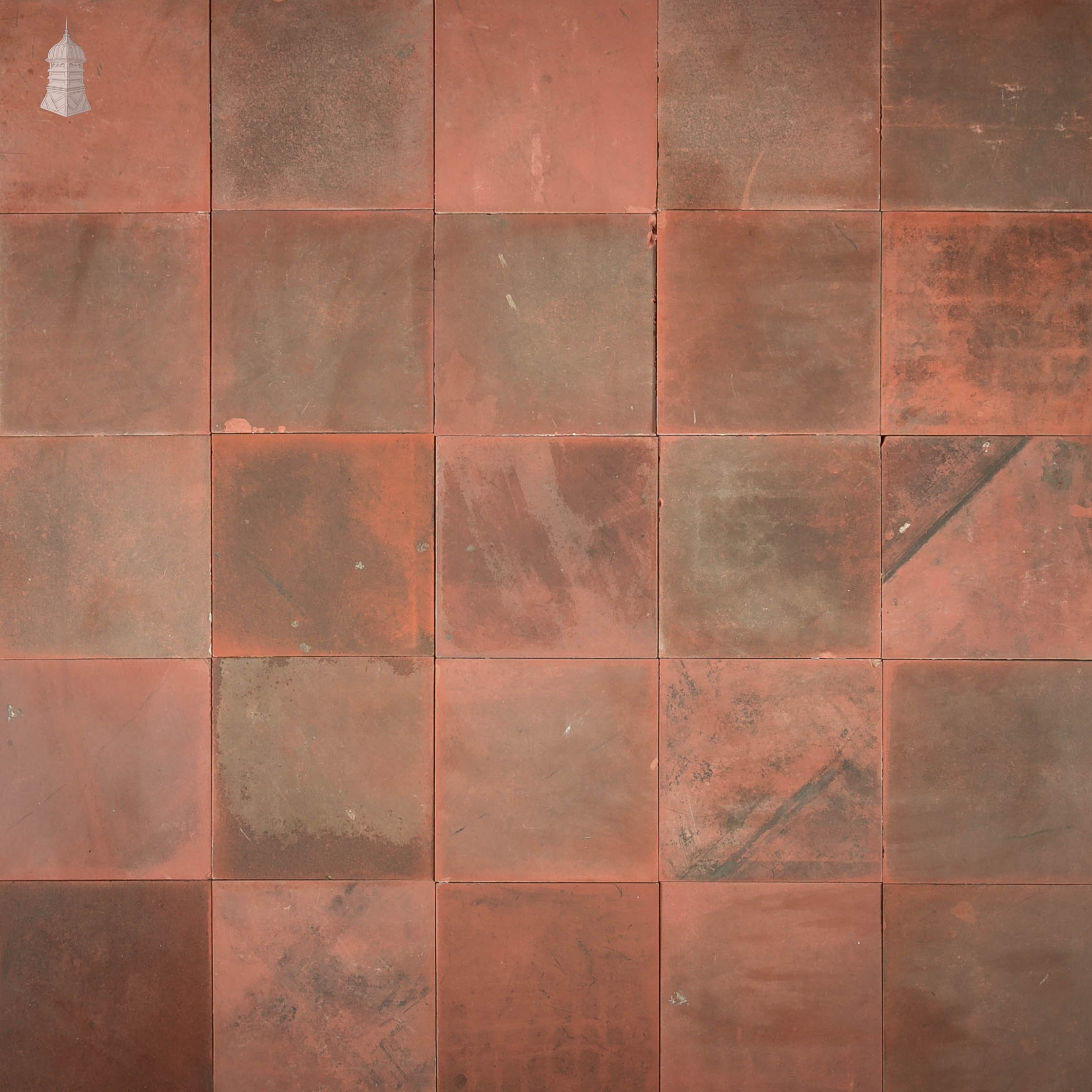 6” x 6” Quarry Tiles, Batch of 217 Reclaimed Red Floor Tiles - 4.8 ...