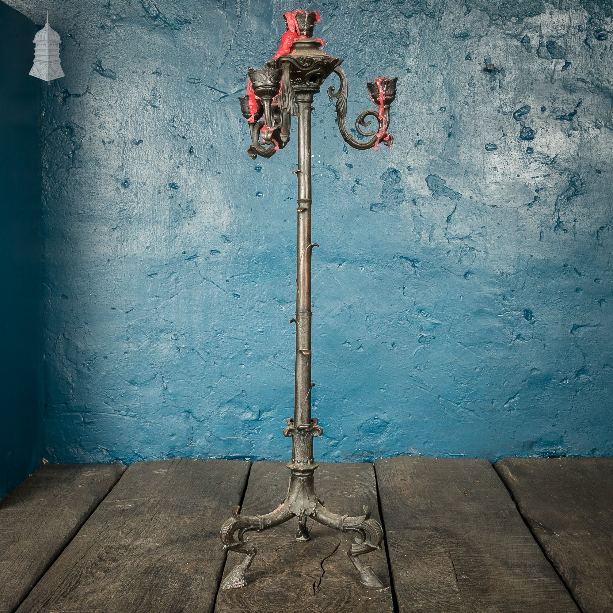 19th C Candelabra Stand Hoofed | Norfolk Reclamation