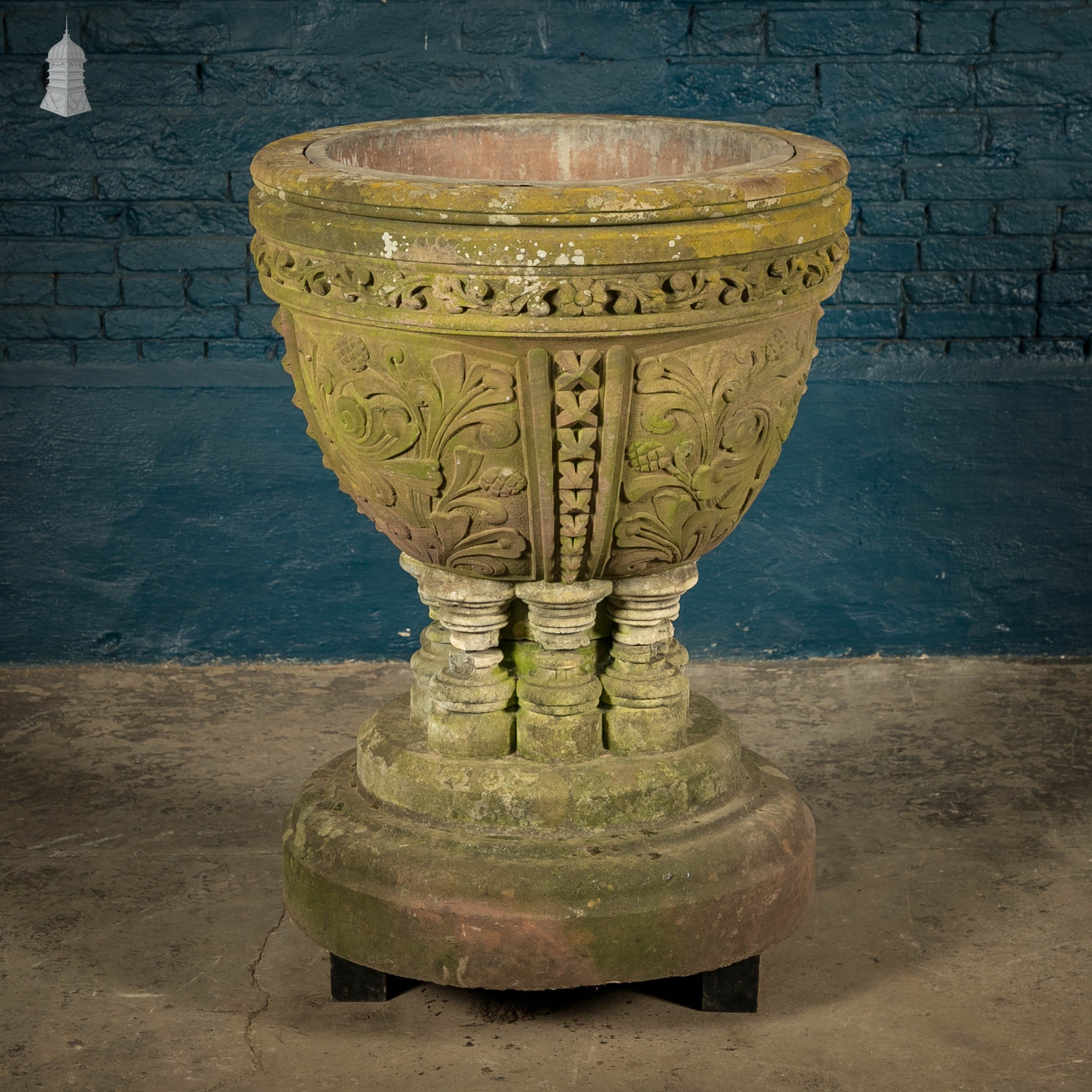 Baptismal Font Carved Sandstone, Lead Lined Garden Planter | Norfolk ...