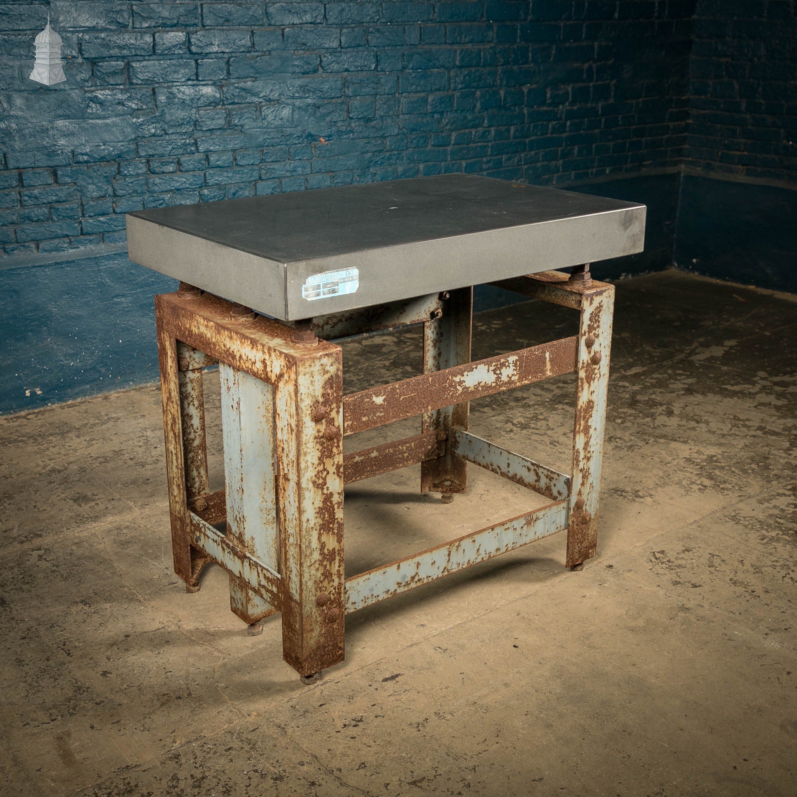 Industrial Surface Table, Granite Top on Angle Iron Base | Norfolk ...