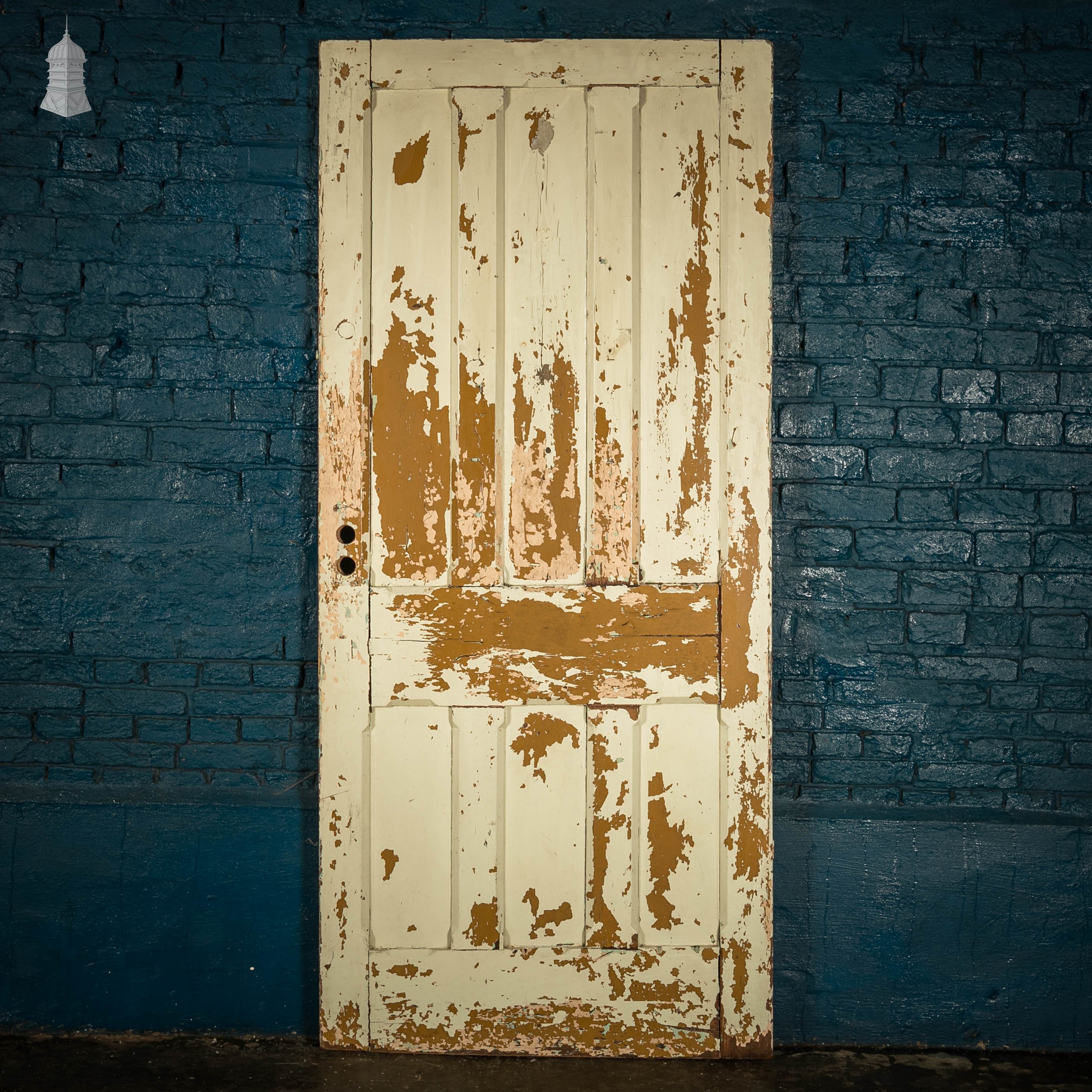 Pitch Pine Door, 6 Panel with stop chamfer detailing | Norfolk Reclamation