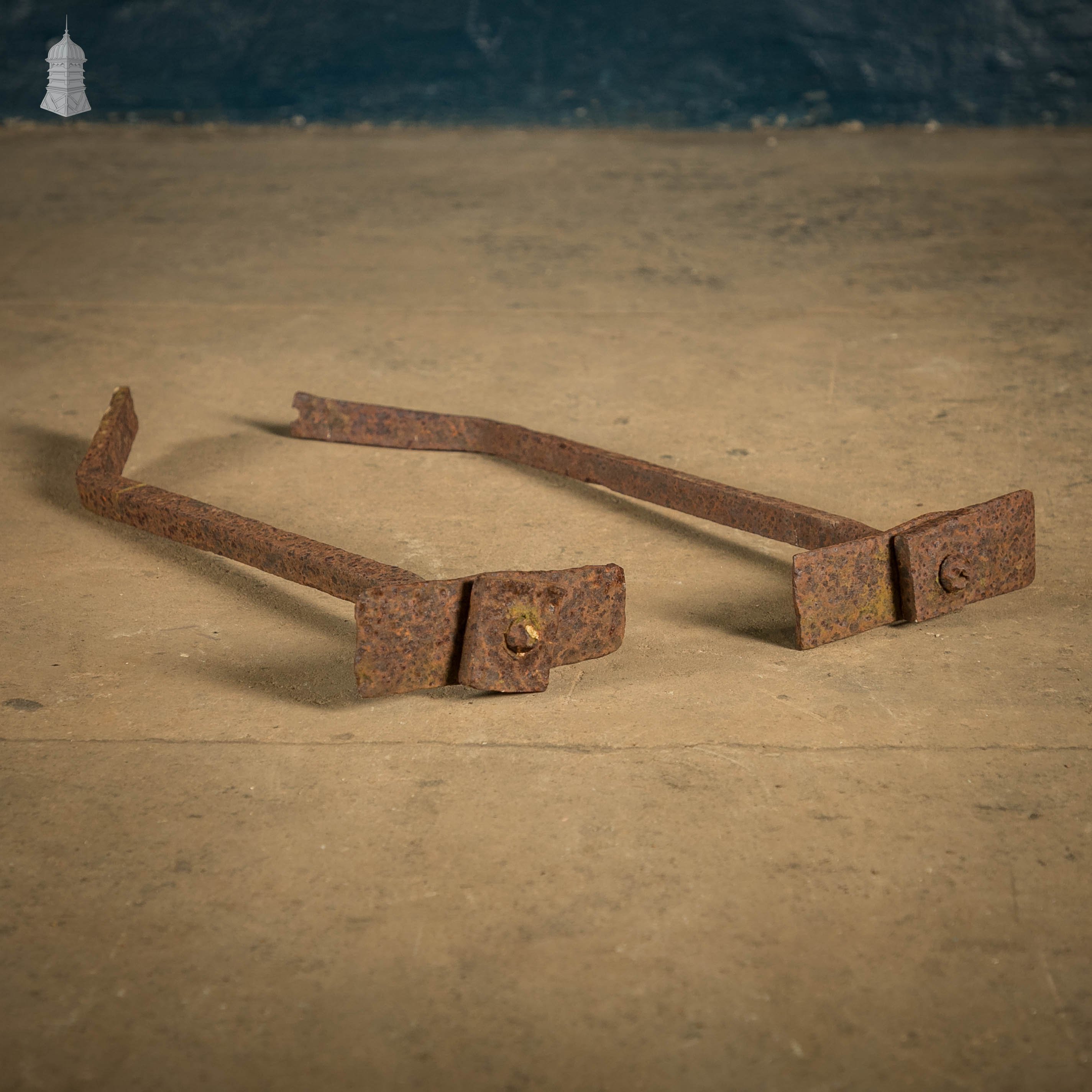 Simple Wall Ties, Pair of Wrought Iron Building Ties | Norfolk Reclamation