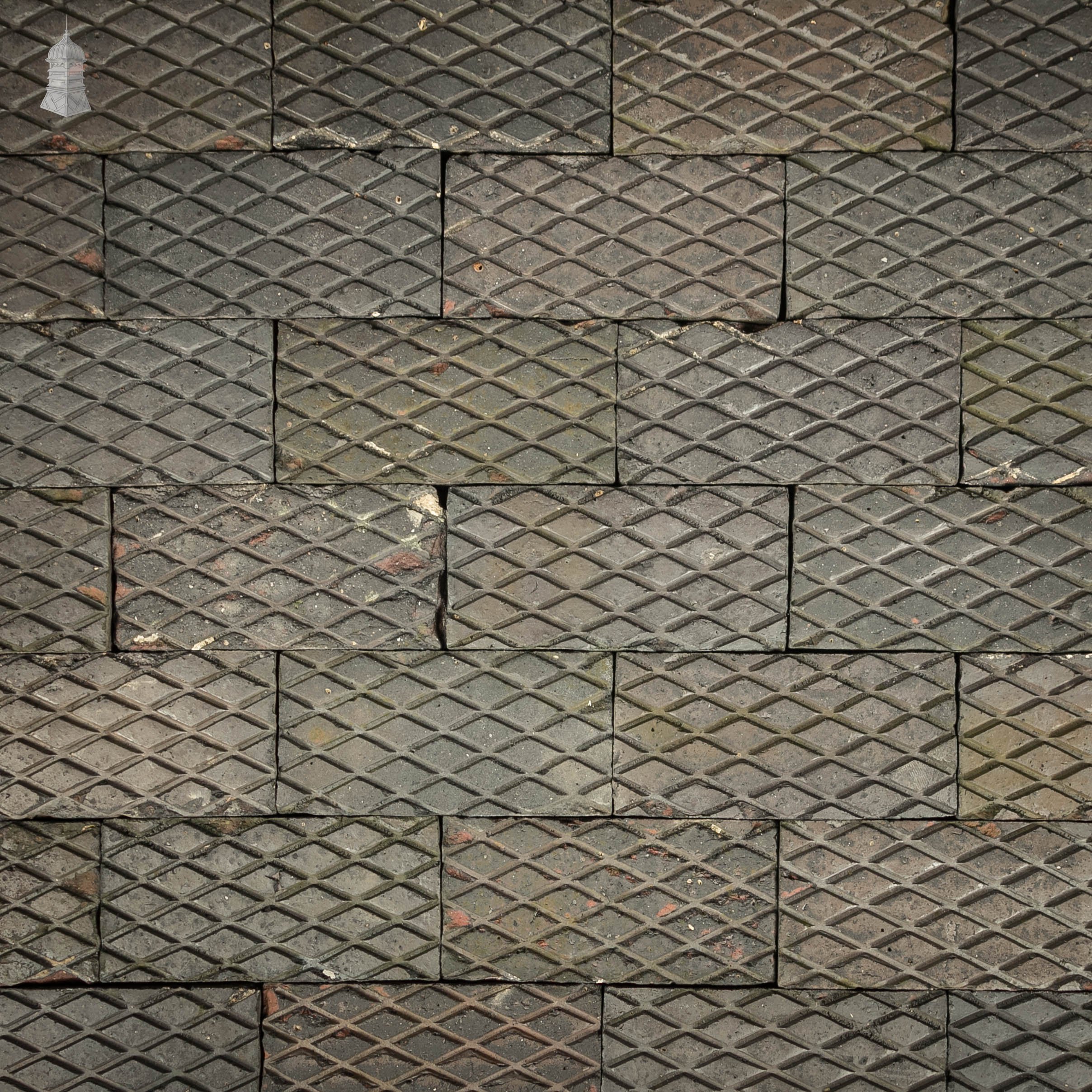 Reclaimed Diamond Pavers, Staffordshire Blue Floor Bricks, Batch of 295 ...