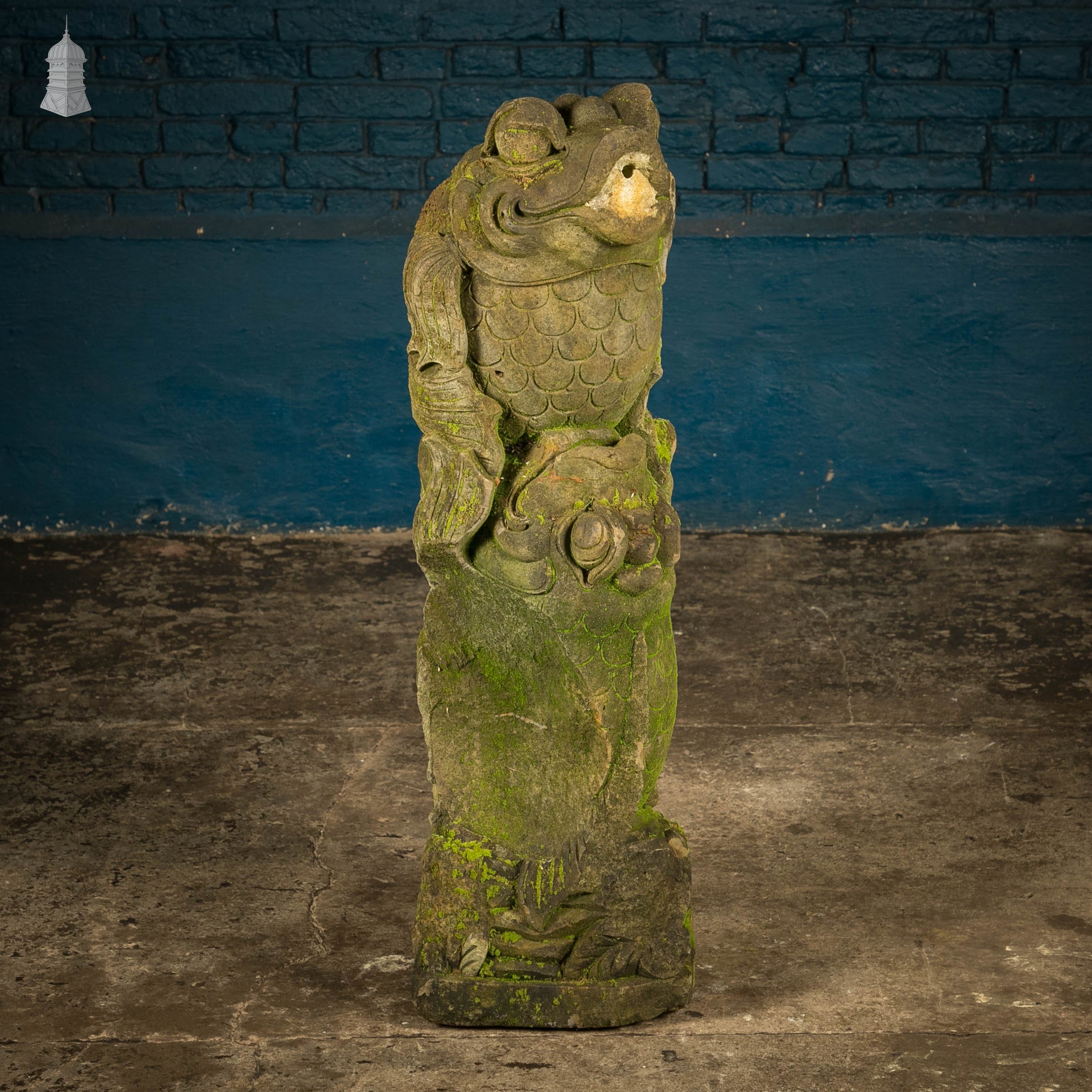 Sandstone Koi Fountain, Weathered Victorian Water Feature | Norfolk ...