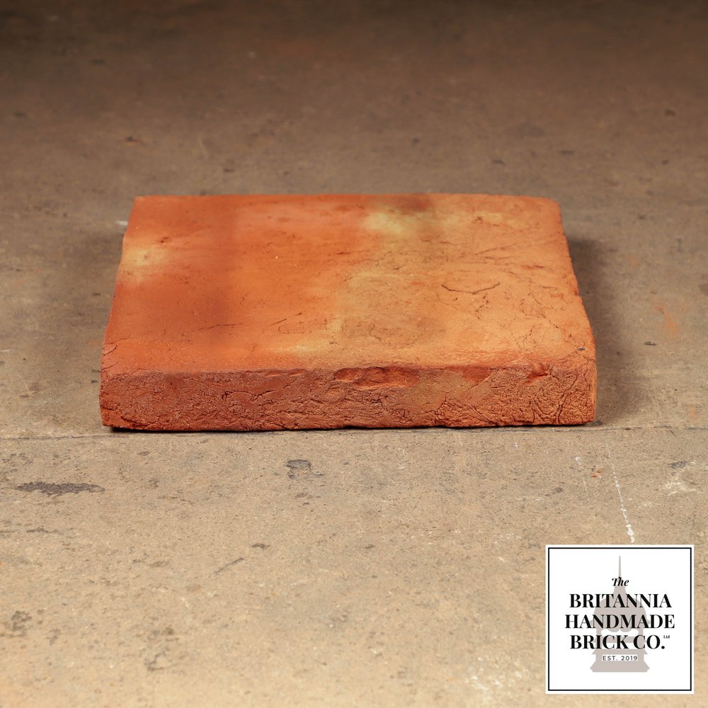 12” Handmade Red Floor Tile | Norfolk Reclamation
