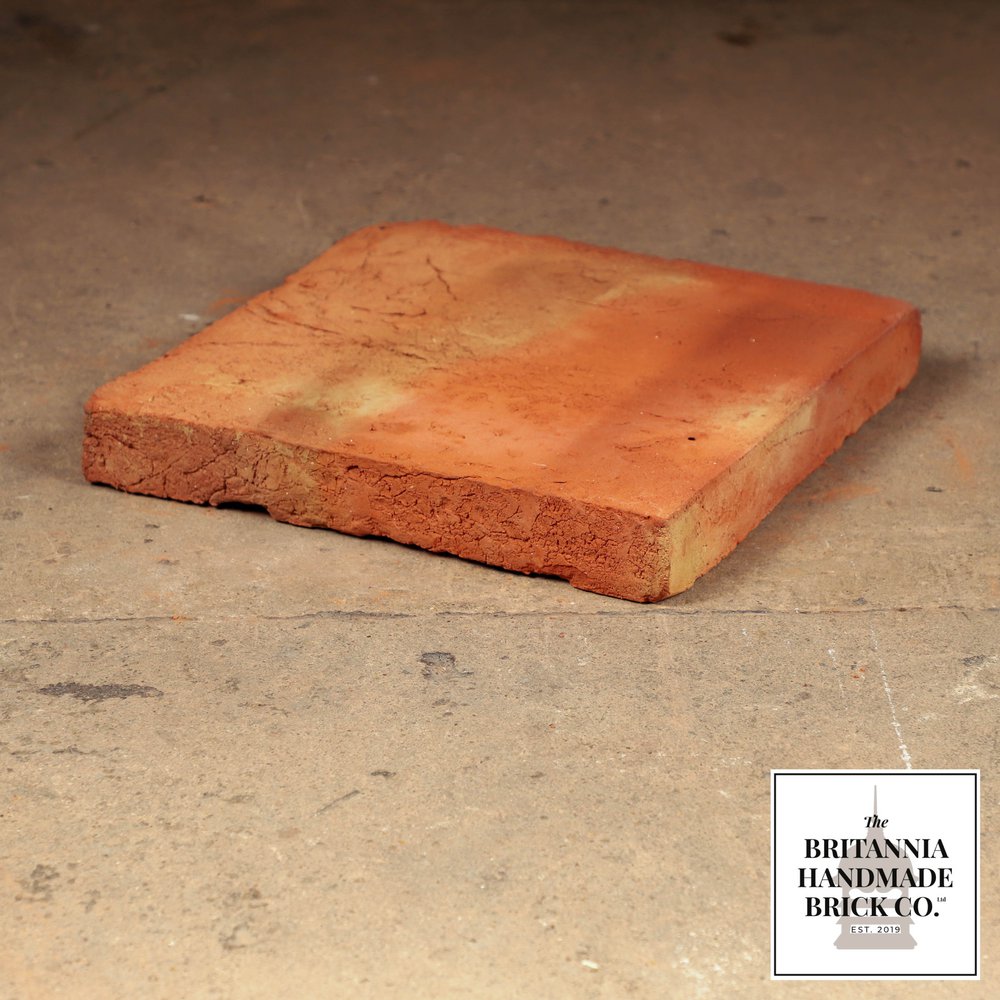 12” Handmade Red Floor Tile | Norfolk Reclamation