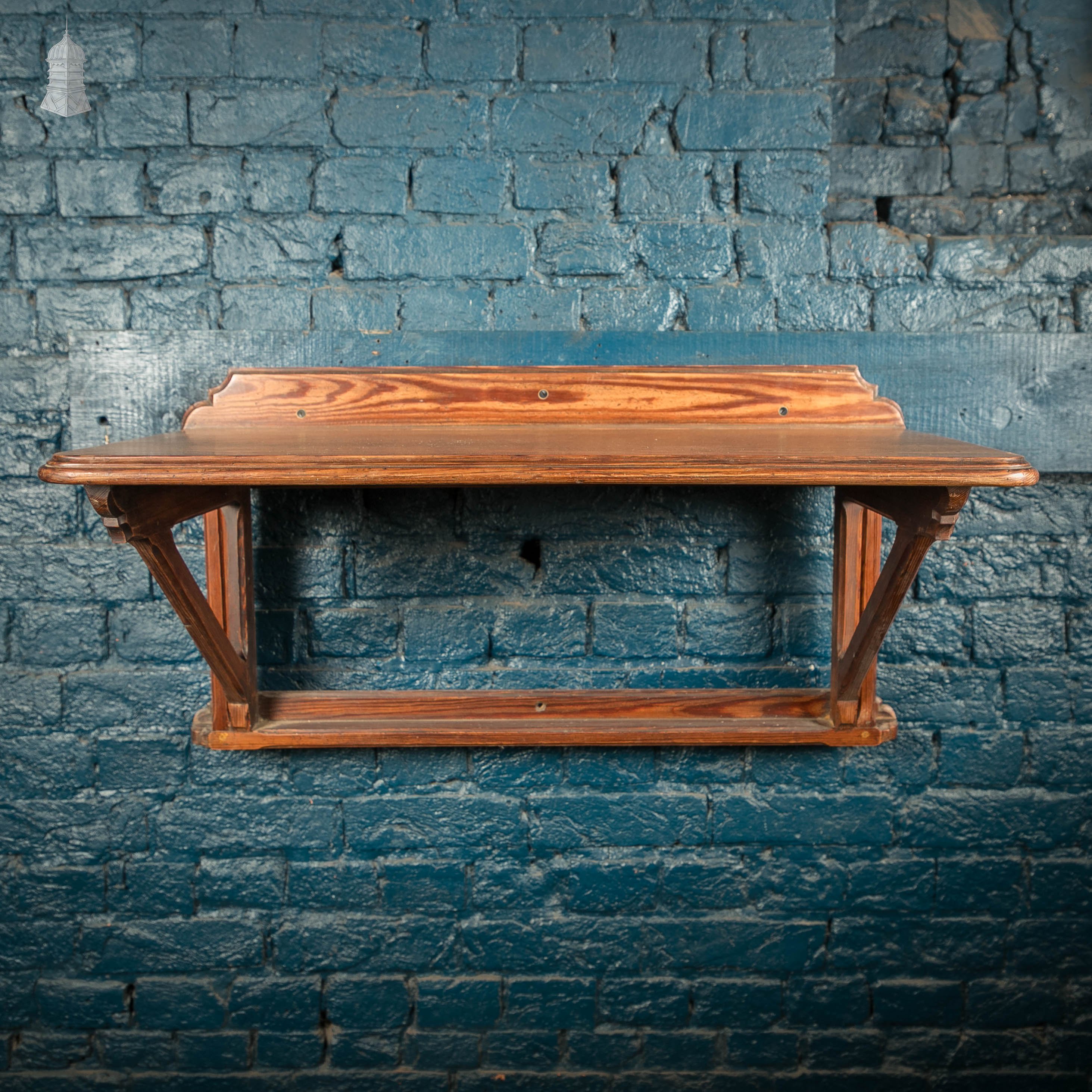 Folding Table Shelf, Wall Mounted, Victorian, Pitch Pine | Norfolk ...