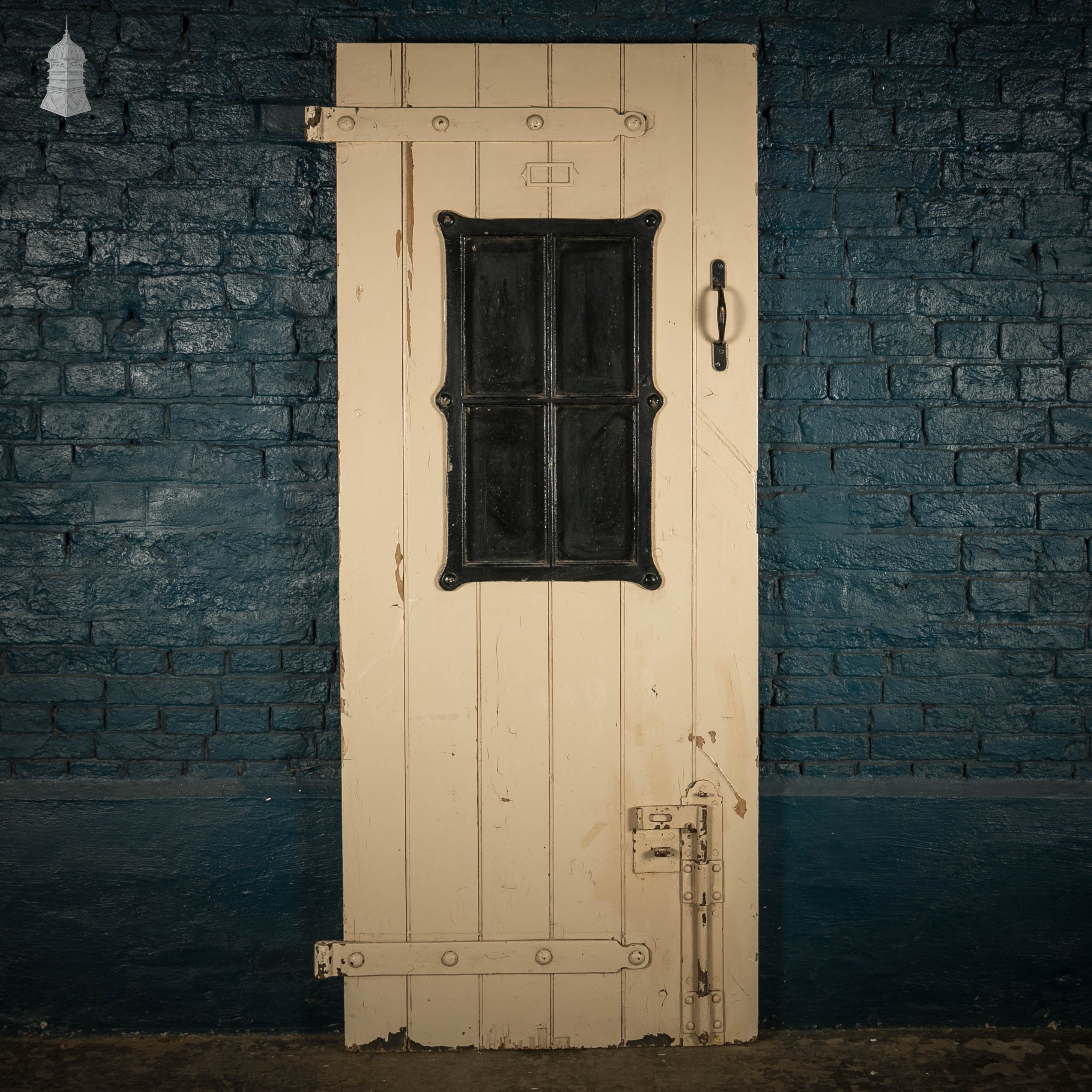 Pitch Pine and Steel Door, Heavy Duty Victorian Security Door | Norfolk ...