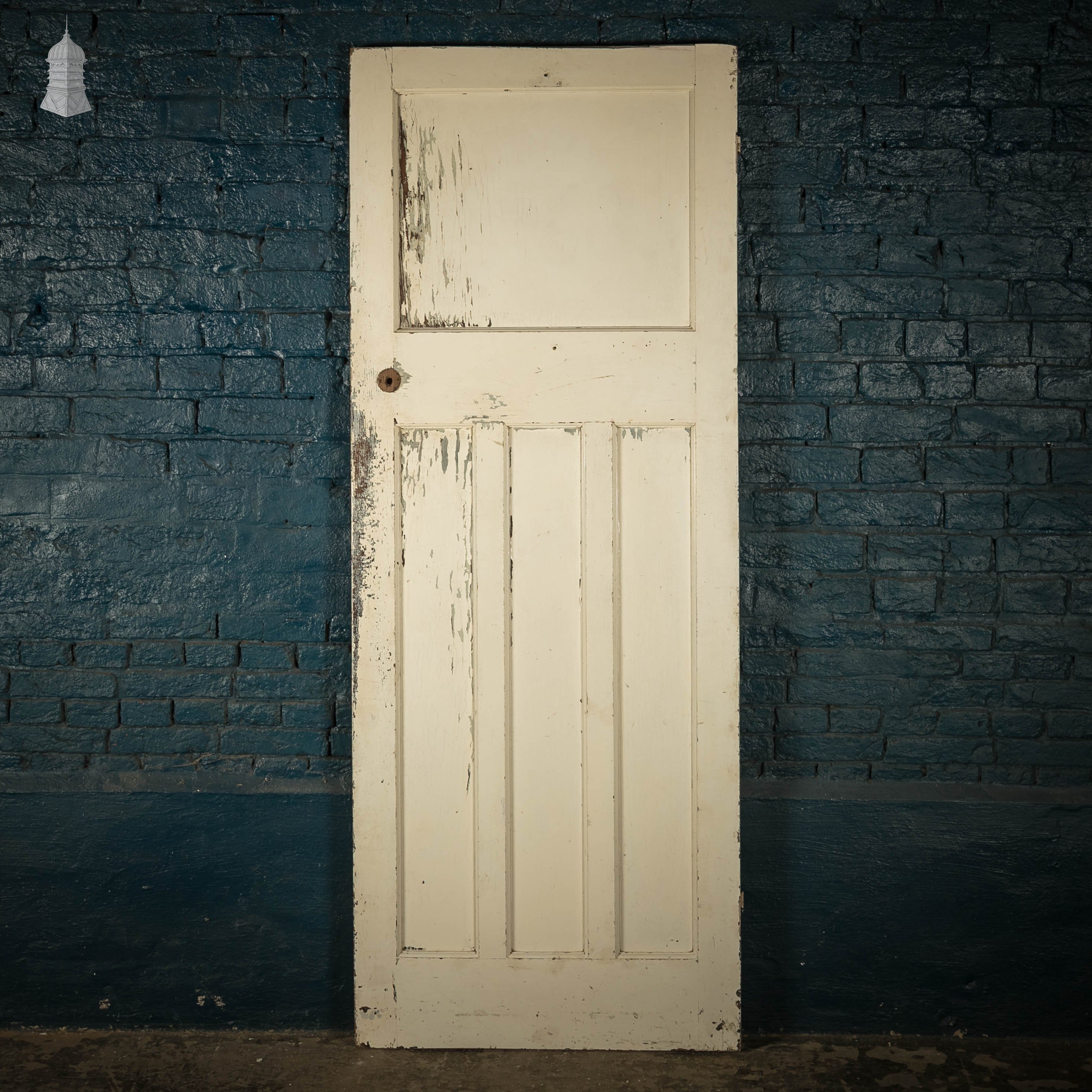 1930’s Style Door, 1 over 3 Panelled Door, White Painted Finish ...