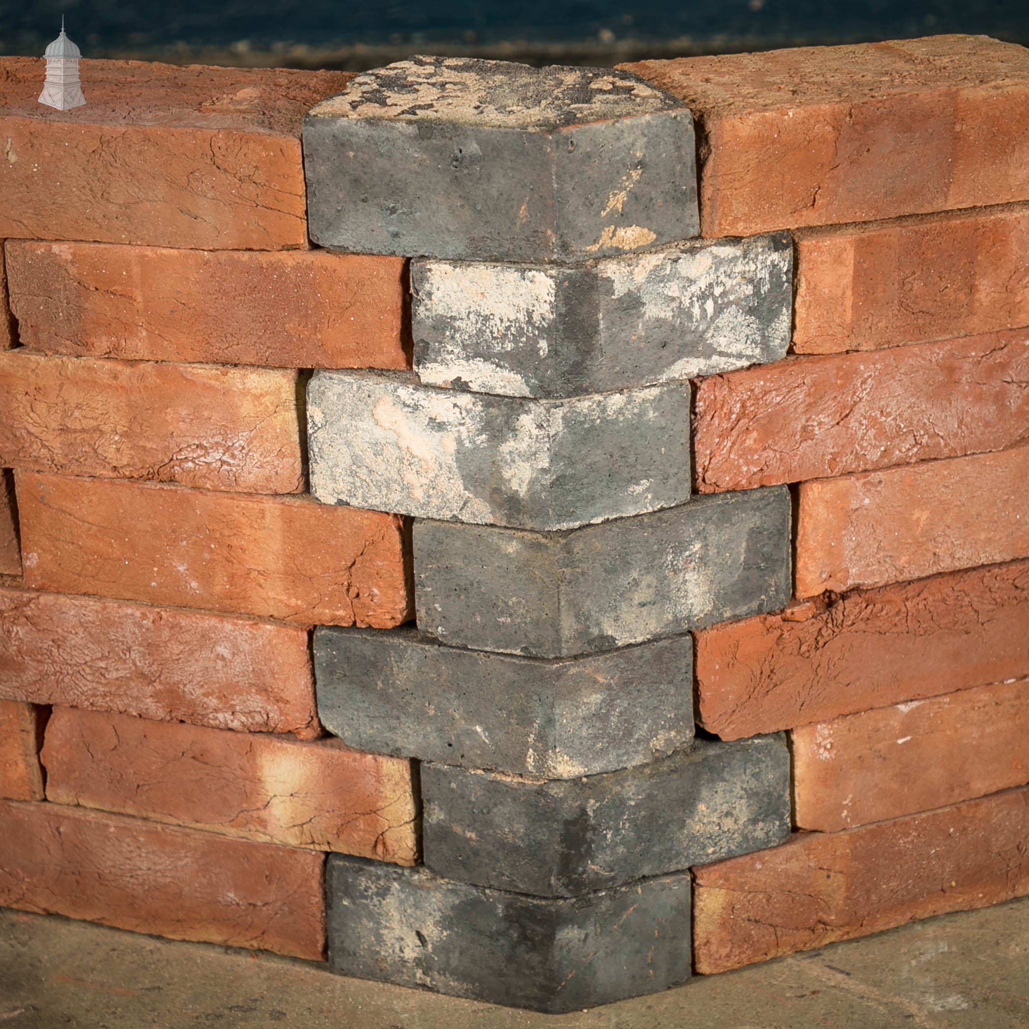 Batch of 895 Staffordshire Blue Cant Squint Bricks | Norfolk Reclamation