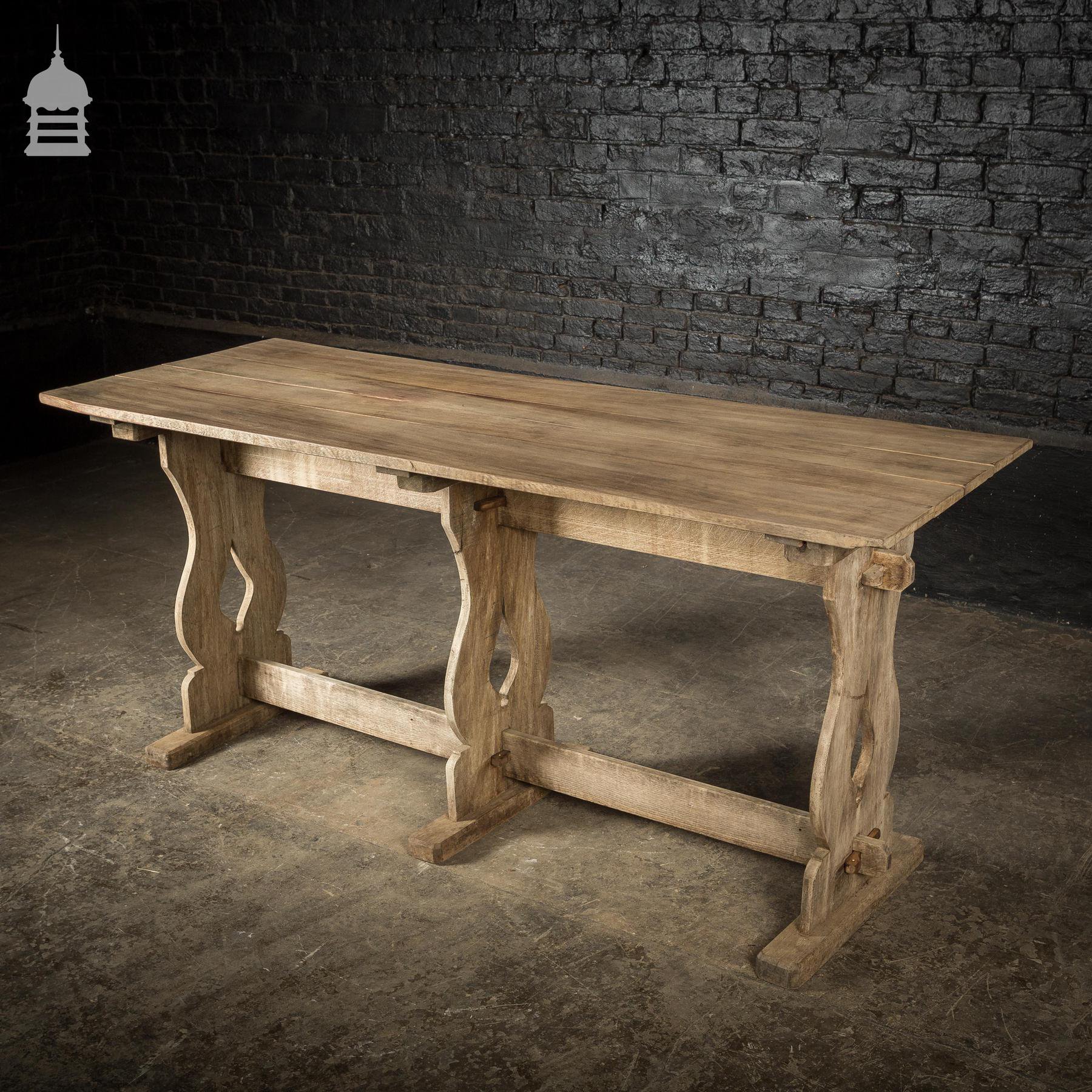 Vintage 4 Plank Iroko Dining Table With Weathered Finish | Norfolk ...