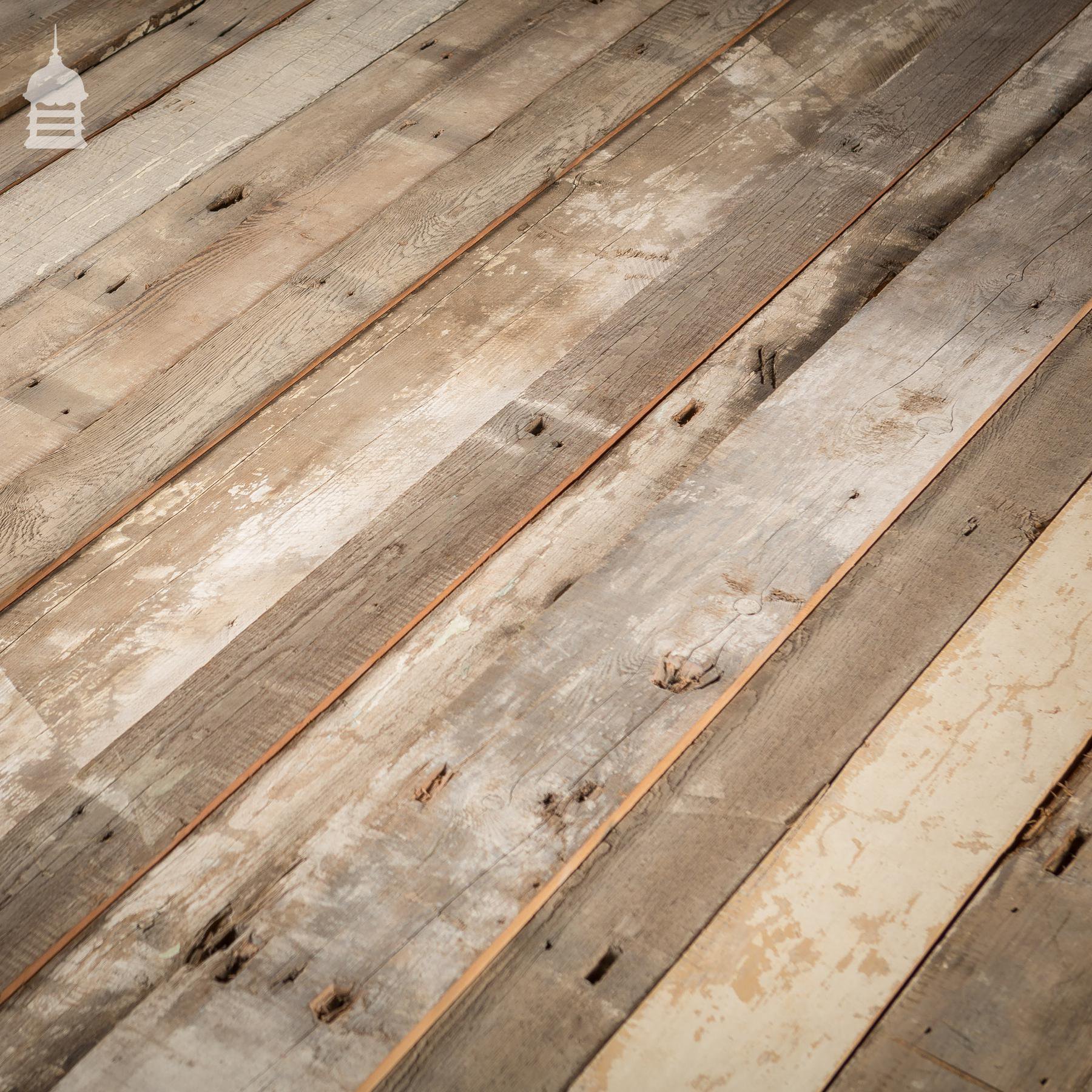 Batch of 14 Sqms of Mixed Width and Thickness Pitch Pine Wall Cladding ...