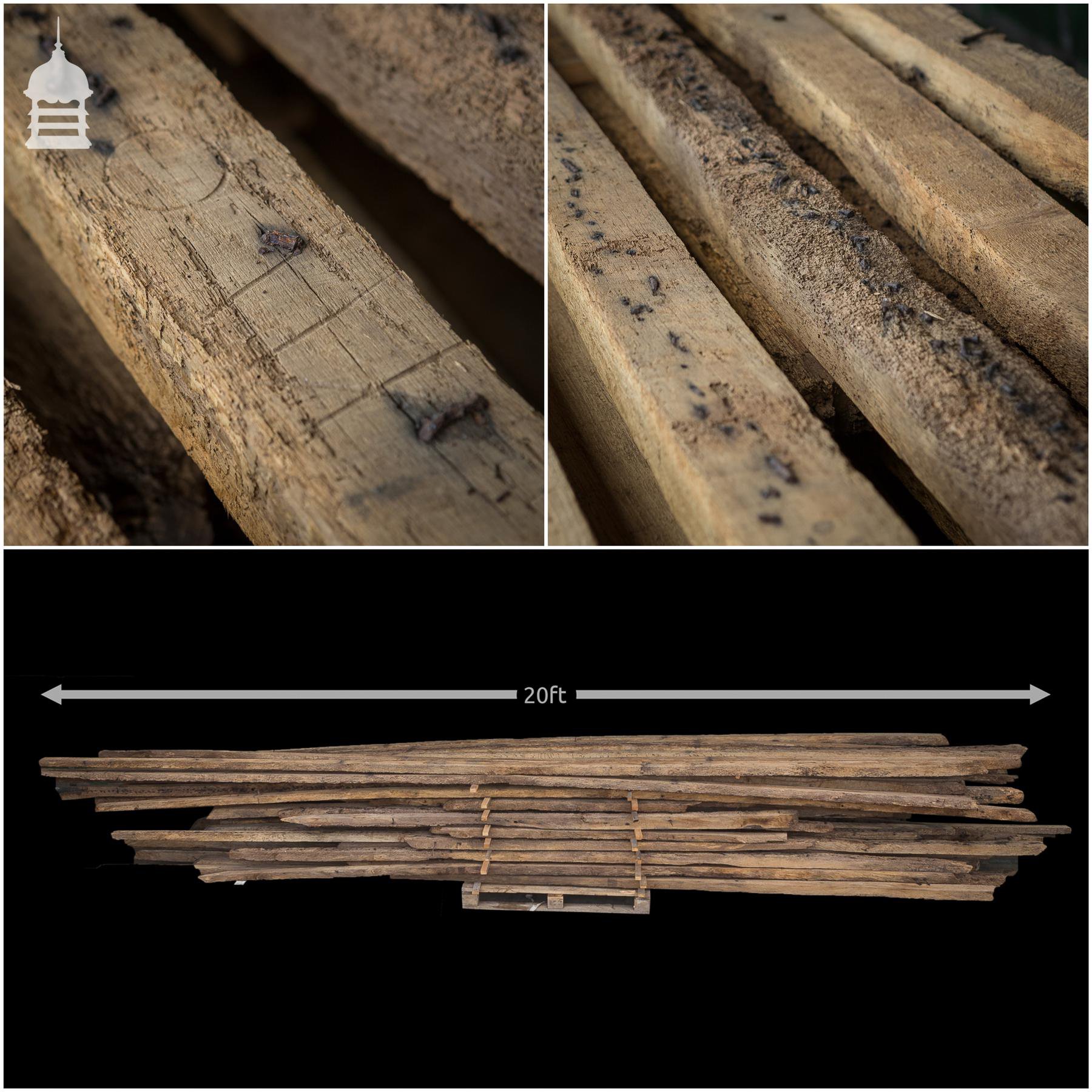 Batch of Original Extra Long 16th C Oak Barn Roof Purlins | Norfolk ...